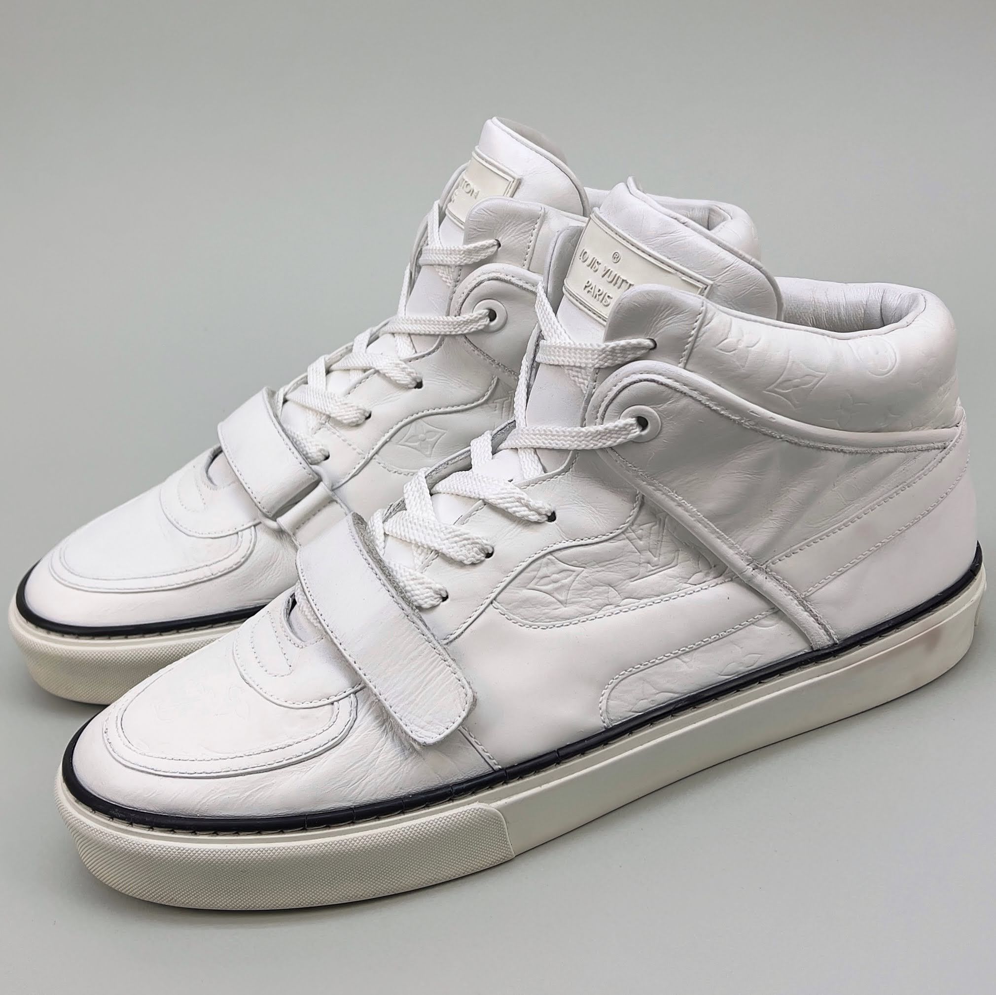 Louis Vuitton Tower high top sneaker white embossed monogram | Grailed