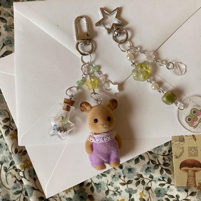 Handmade cute sylvanian families keychain 💌 | Grailed