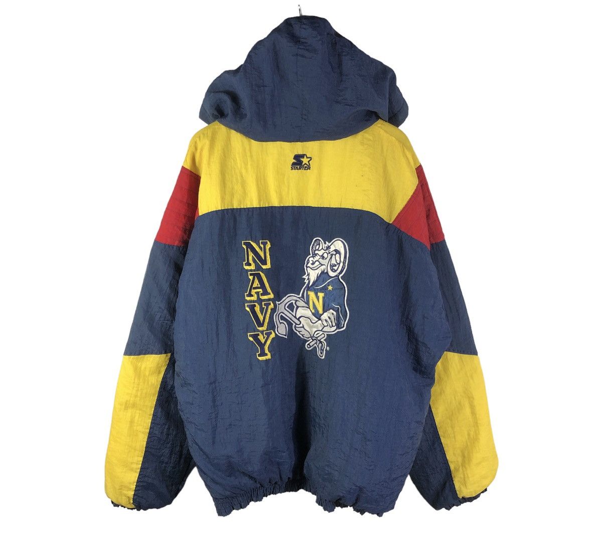 Vintage Rare! Vintage Navy Billy The Goat Color Block Starter Jacket ...