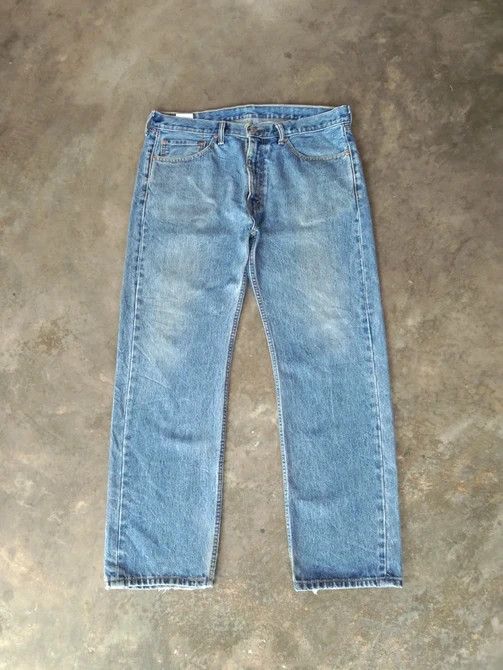 Jean × Levi's × Vintage Vintage Levis Jeans 505 Light Wash Distressed Denim 38x30 | Grailed