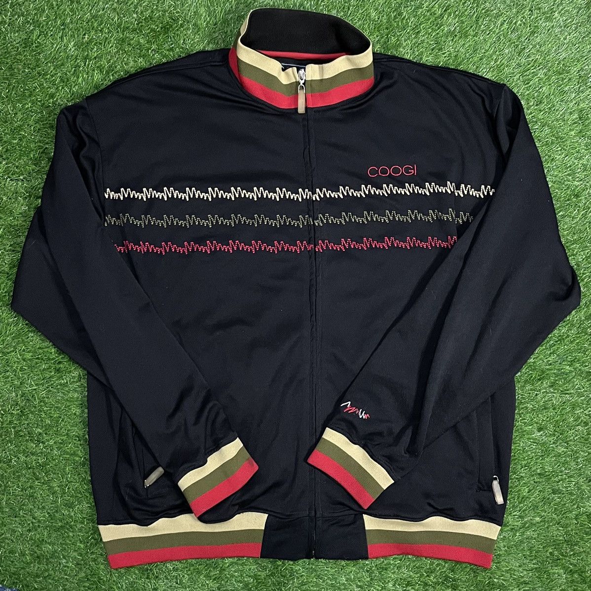 Coogi × Vintage Coogi Men’s XL Full Zip Front Black Track Jacket Design ...