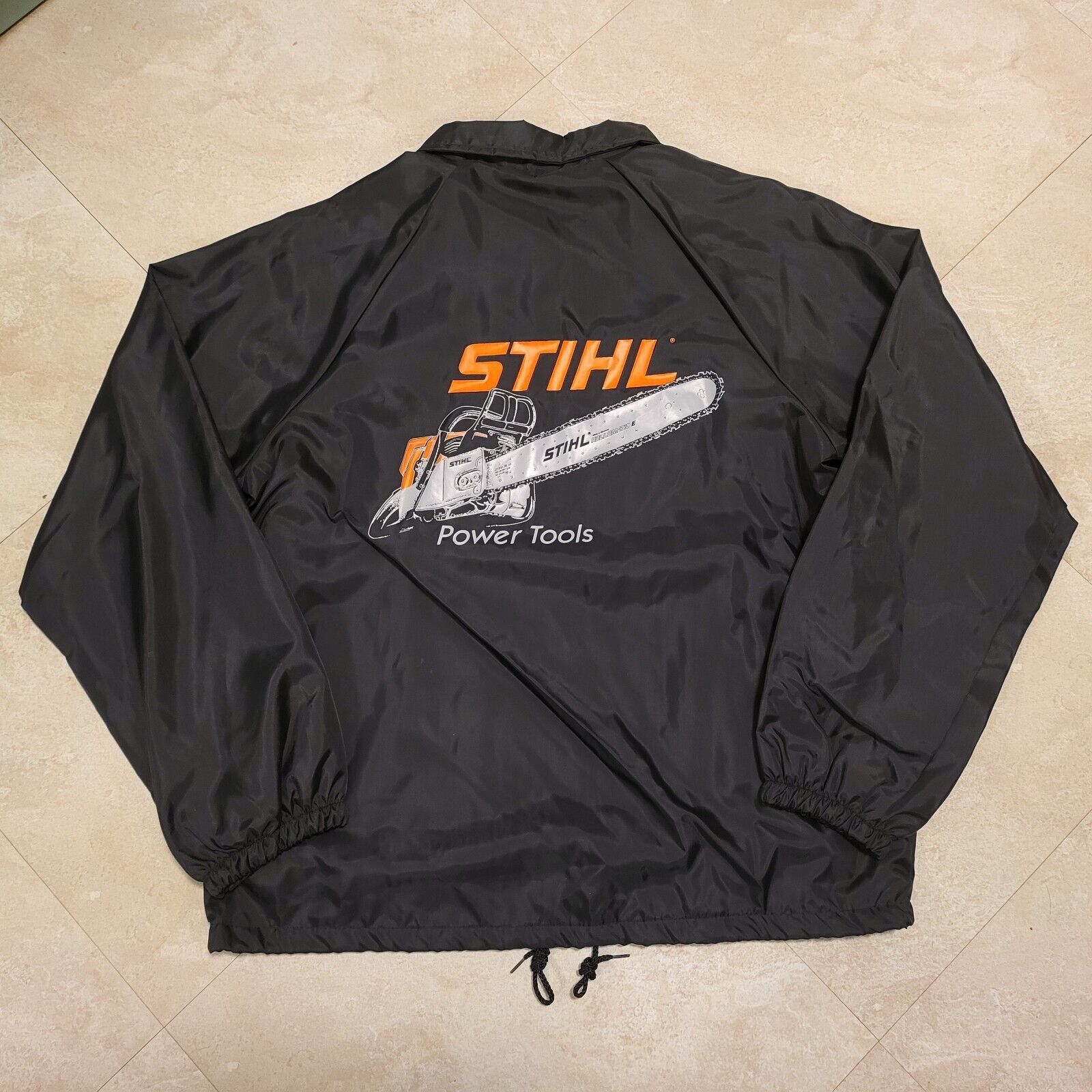 Vintage VTG 90s STIHL Power Tools Chainsaw Mens M Medium Satin Bomber ...
