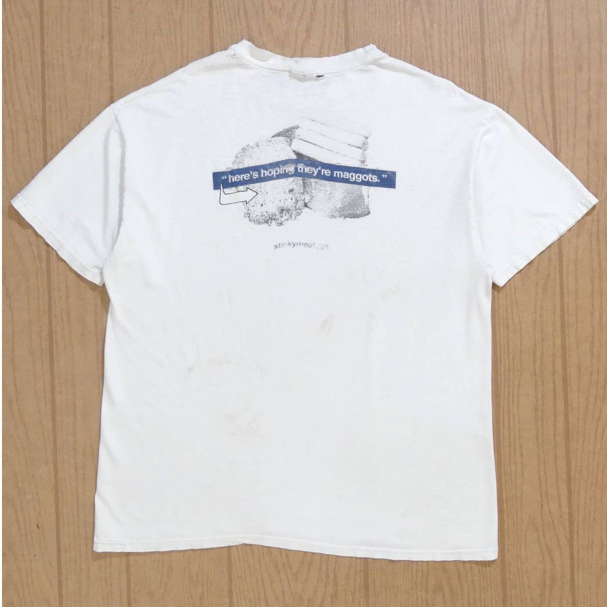 Vintage 1990s Faded "Stinky Meat Project" Tee | Grailed
