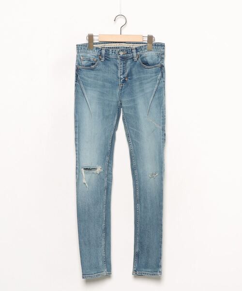 Number (N)ine NUMBER (N)INE x STUDIOUS Crushed Skinny Denim Pants Blue ...