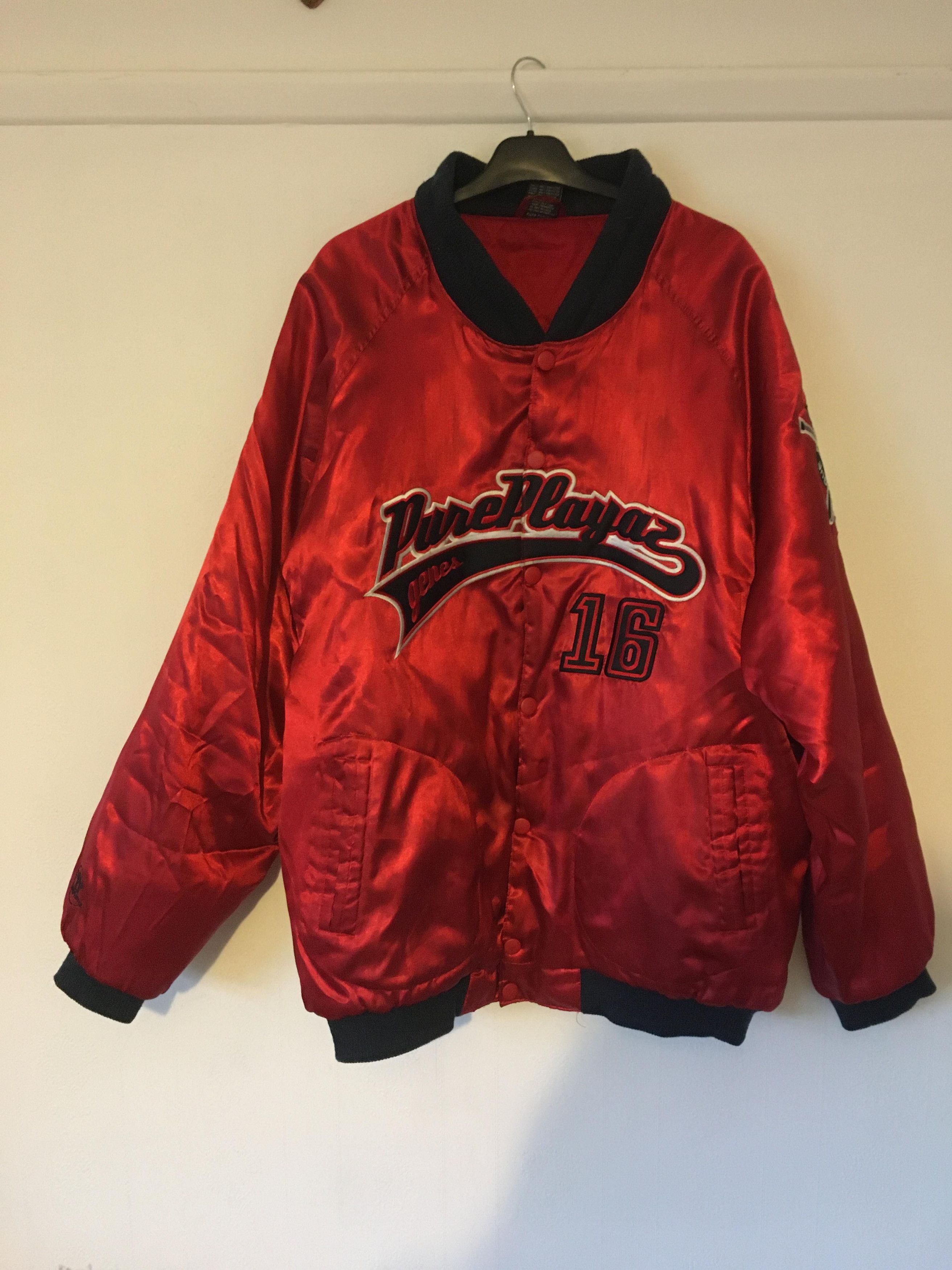 Other Vintage Pure Playaz Genes Bomber Jacket Red Size XXL Used | Grailed