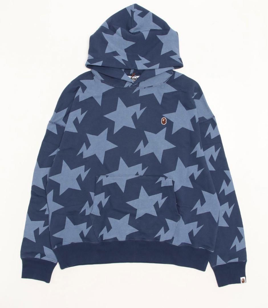 Bape STA PATTERN LOOSE FIT PULLOVER HOODIE | Grailed