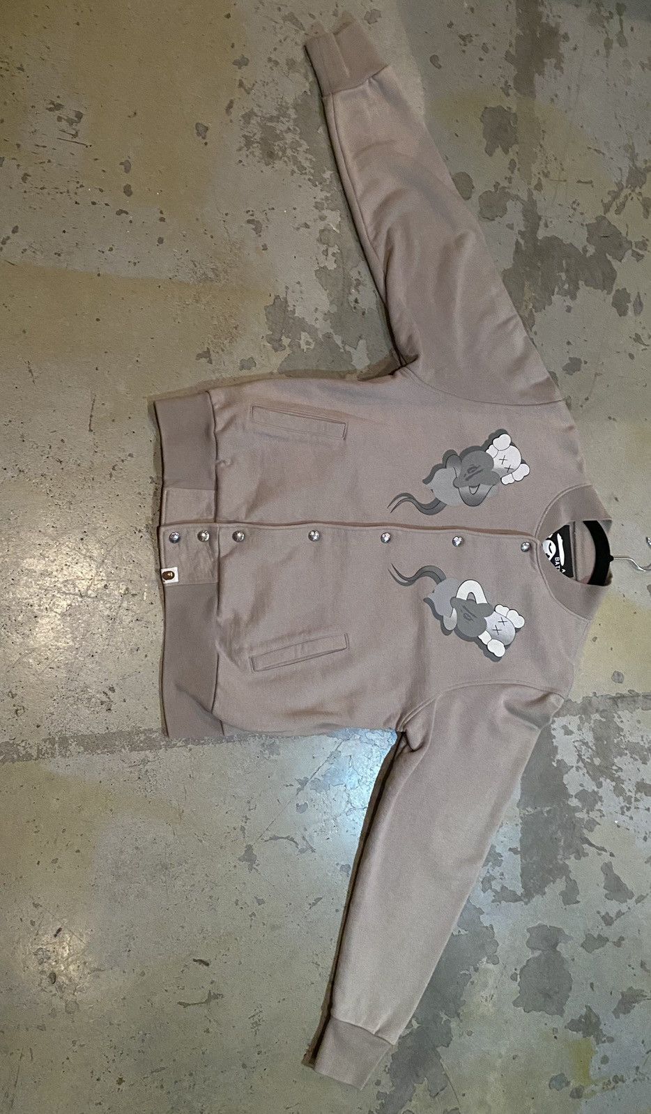 Bape Bape x Kaws Sweat Stadium Jacket | Grailed