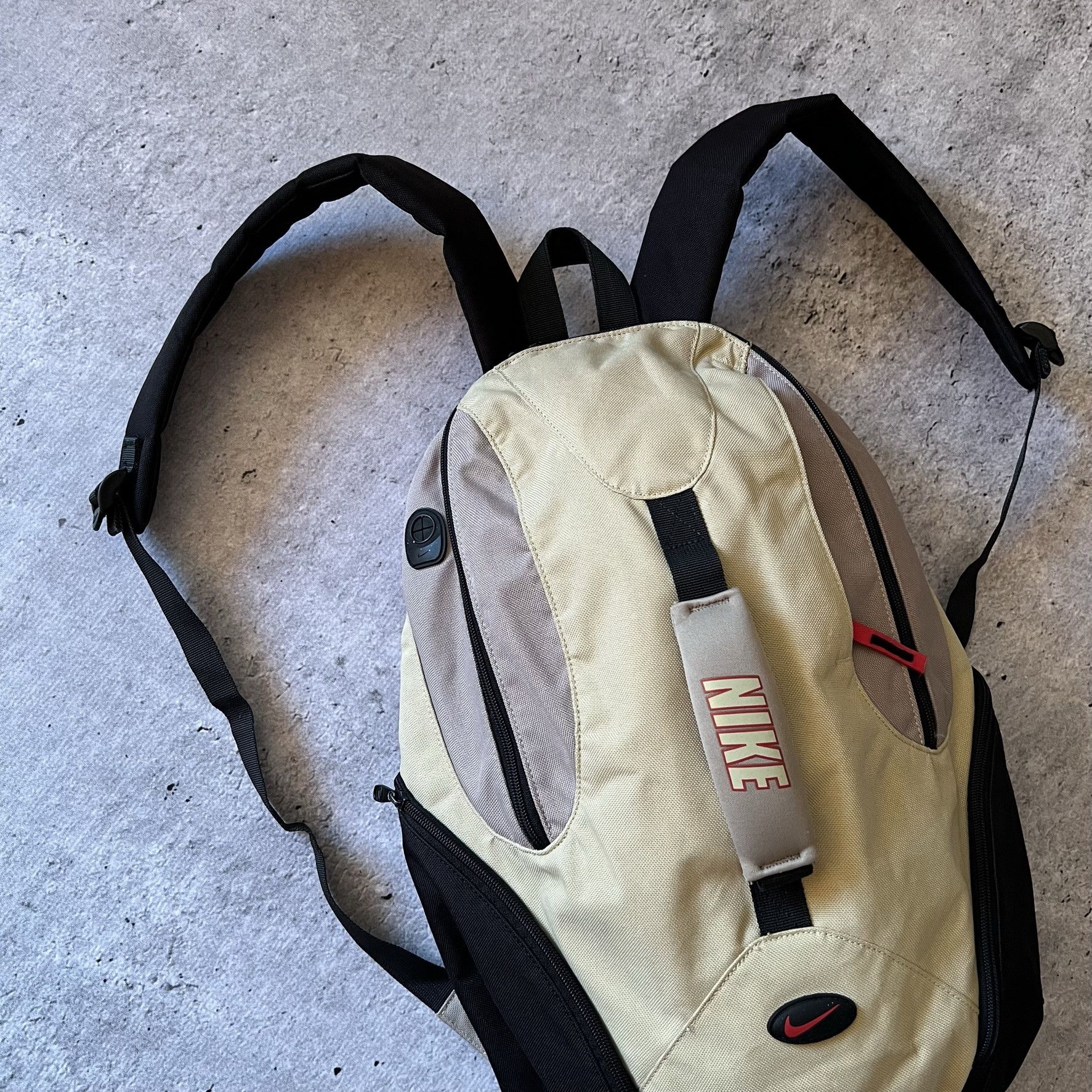 Nike × Nike ACG × Vintage Nike Vintage Beige Swoosh Backpack 90s | Grailed