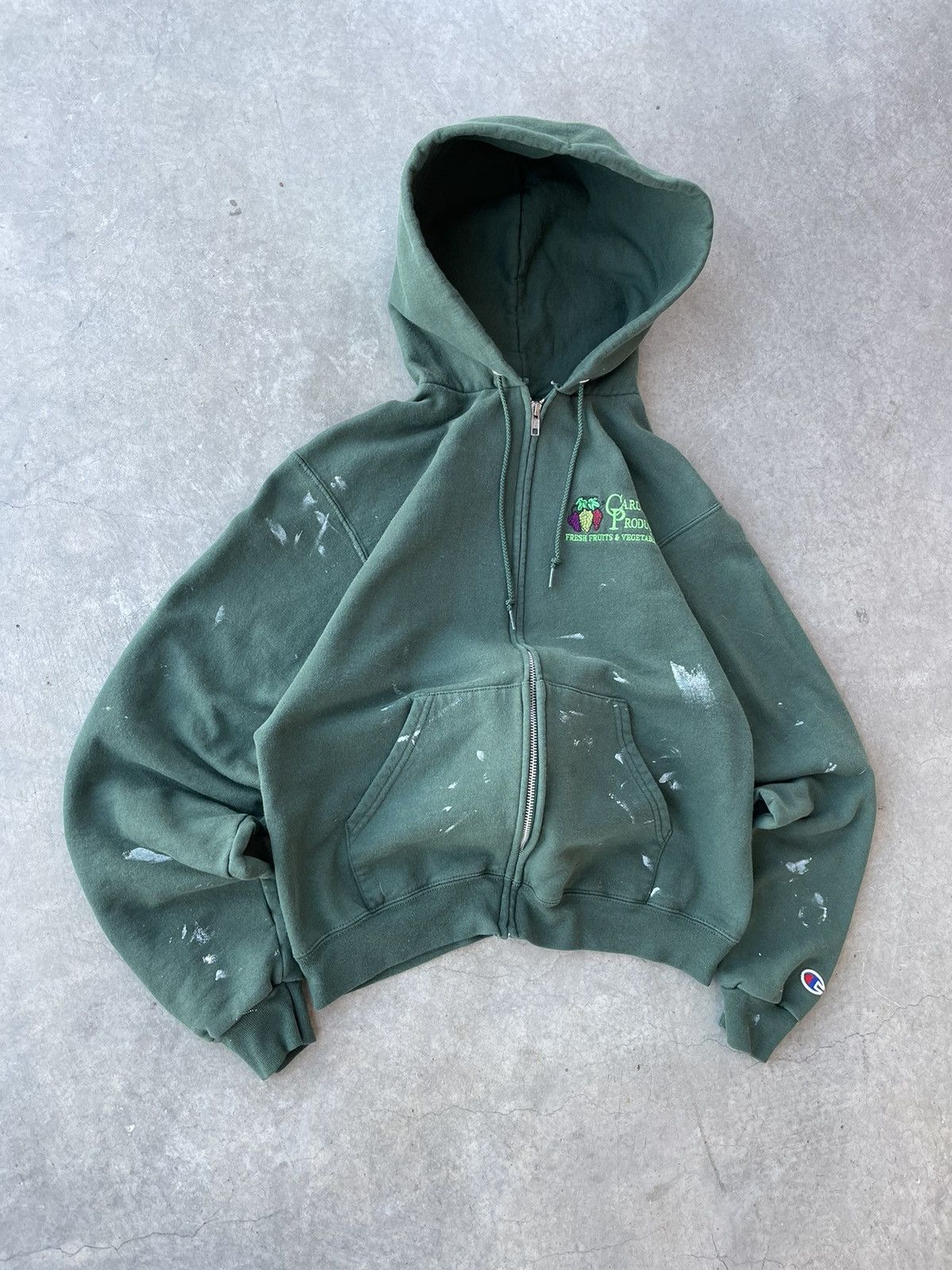 Vintage Y2k paint splatter zip sweatshirt | Grailed