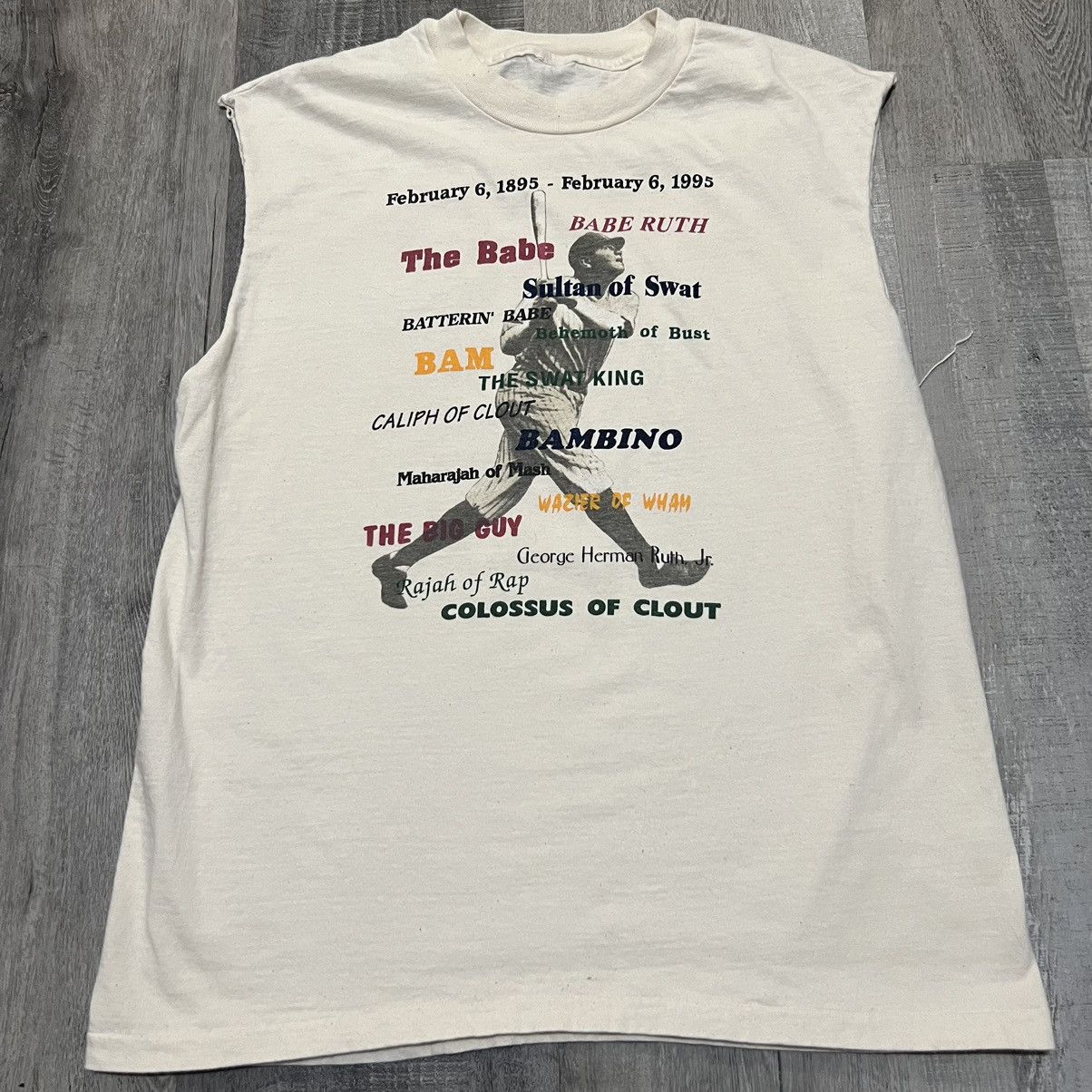 Vintage VTG Babe Ruth 100 Year Colossus Of Clout ‘95 Bambino T Shirt ...