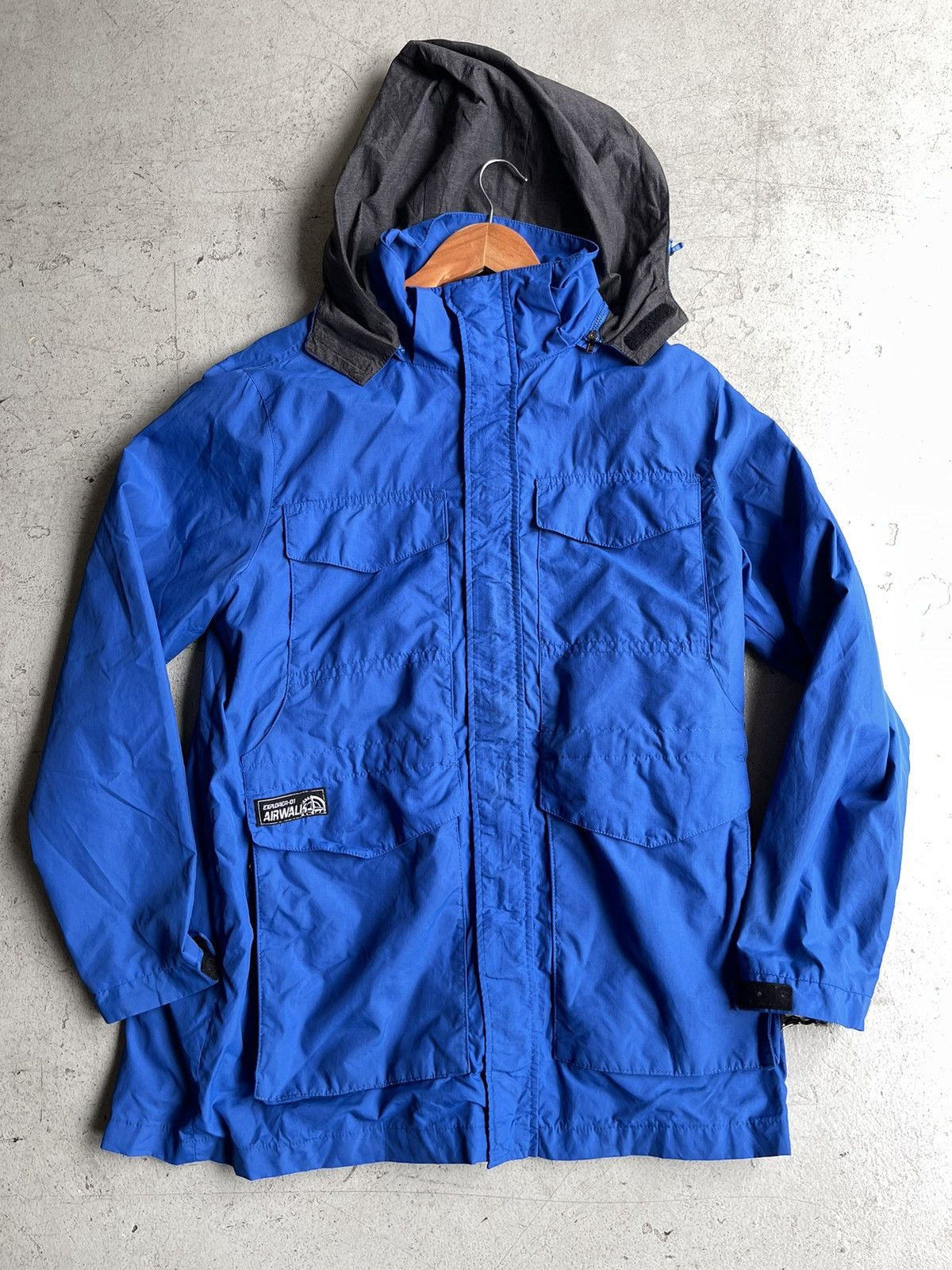 Airwalk × Streetwear × Vintage Airwalk Explorer Blue Hood Zip Parka ...