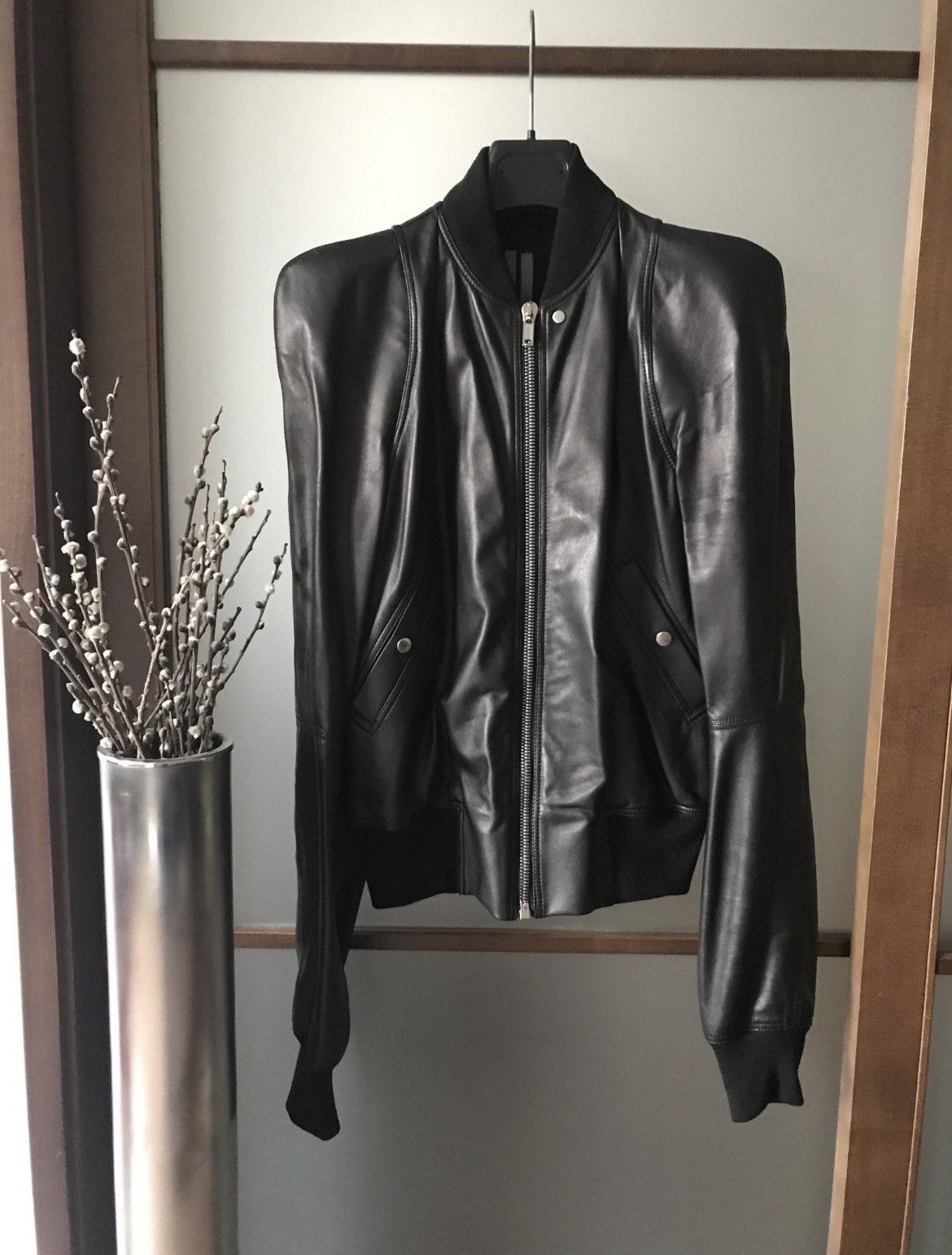 Rick Owens Rick Owens Zionic Bomber Jacket Black Leather | Grailed