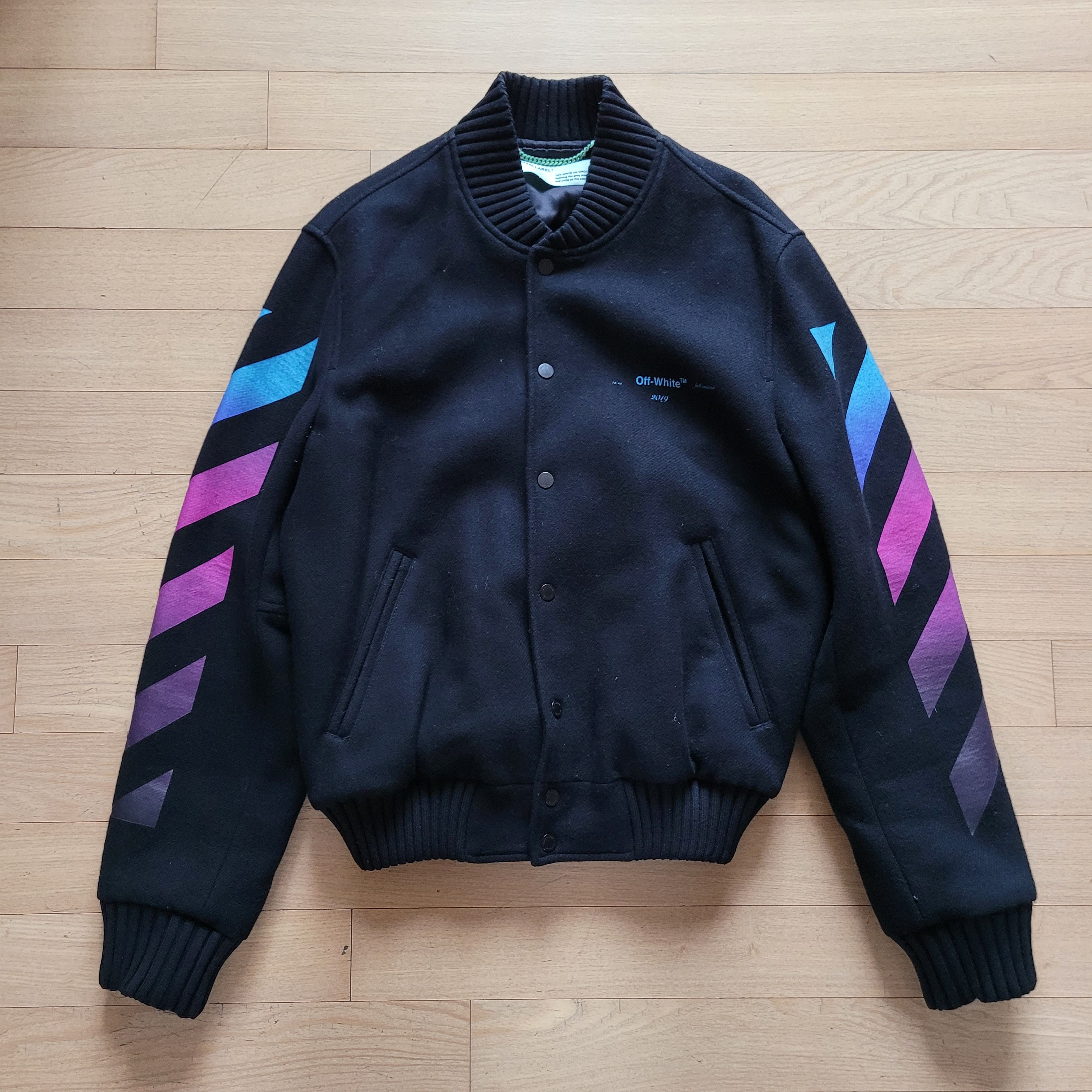 Off-White Off-White gradient varsity Jacket | Grailed