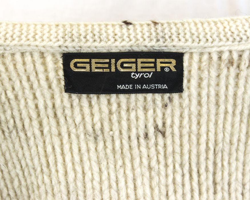 Vintage GEIGER Tyrol Trachten Wool Cardigan Sweater Jumper Austrian ...