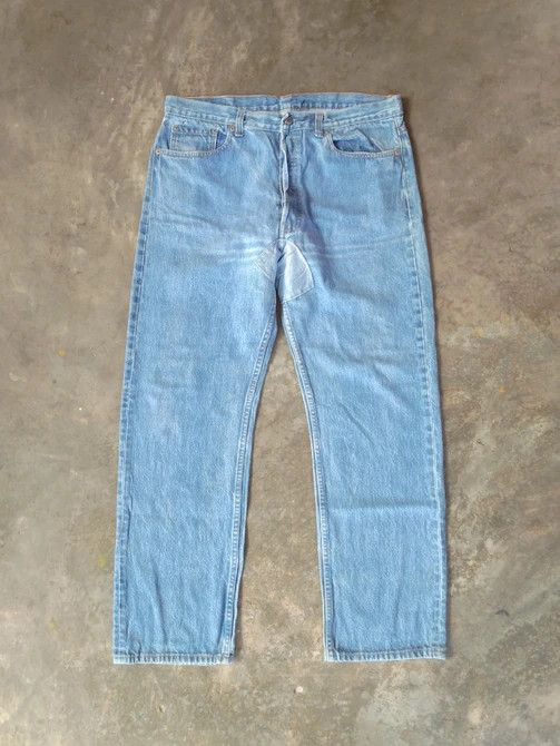Vintage 90s Vintage Levi's 501 Made In USA Distressed Jeans 36x30 | Grailed