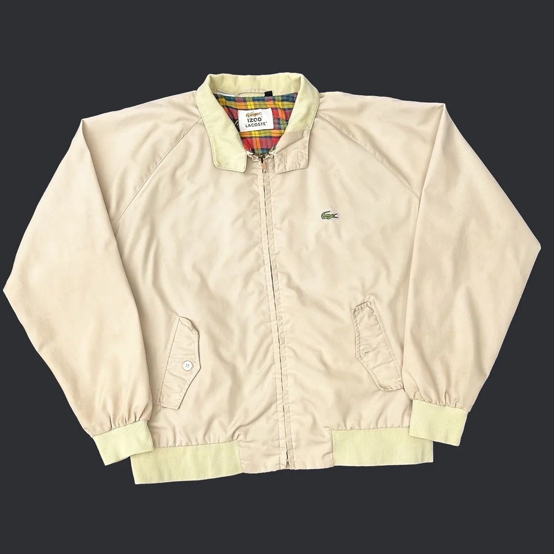 Vintage Lacoste Izod 80s Vtg Harrington Crocodile Tartan Jacket | Grailed