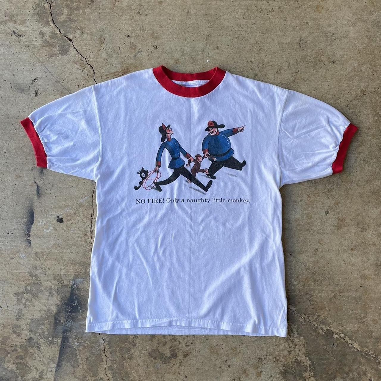 Vintage Vintage 1995 Curious George ringer tee shirt | Grailed