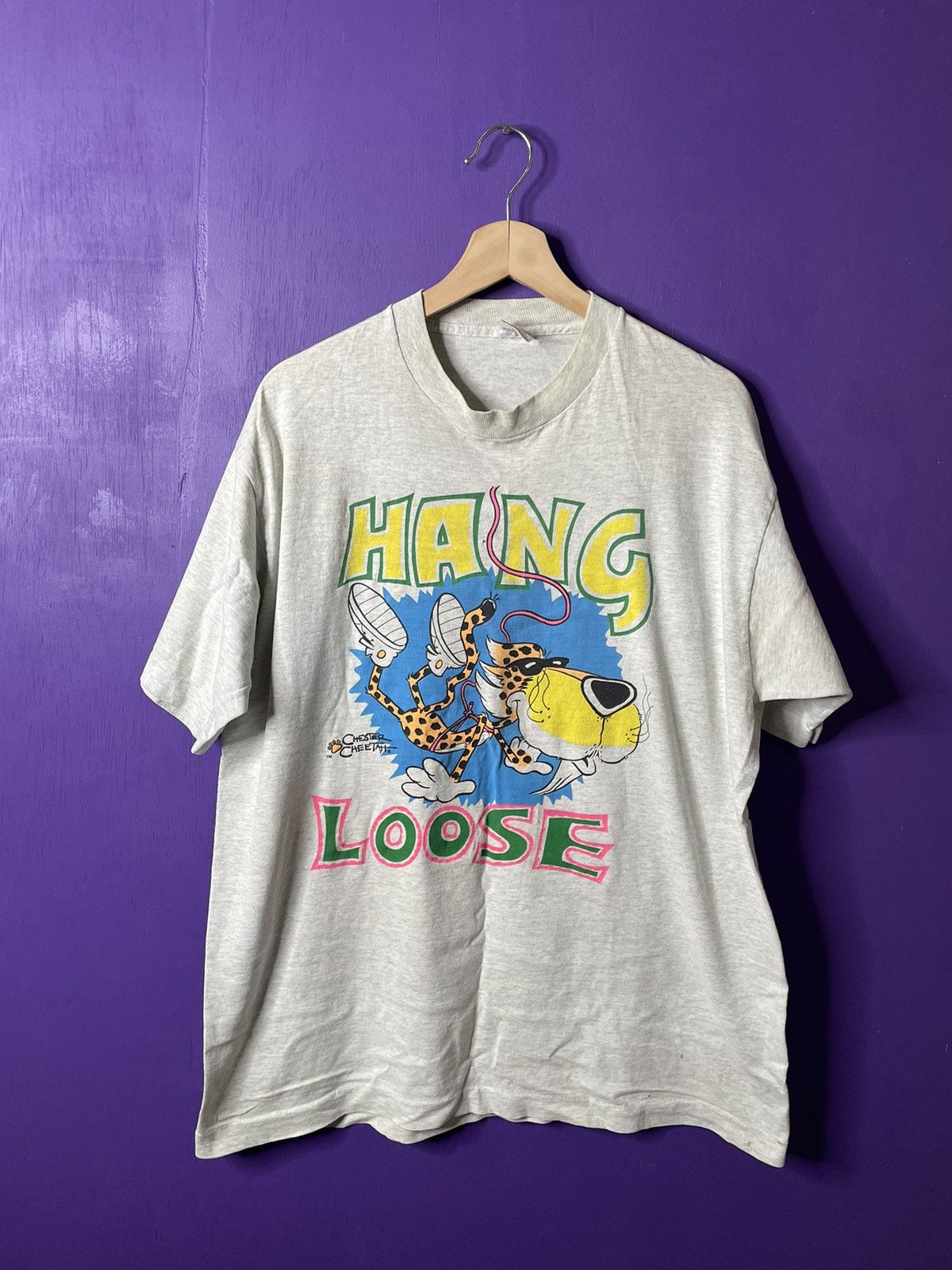 Vintage Vintage 90s Chester Cheeto hang loose t-shirt | Grailed