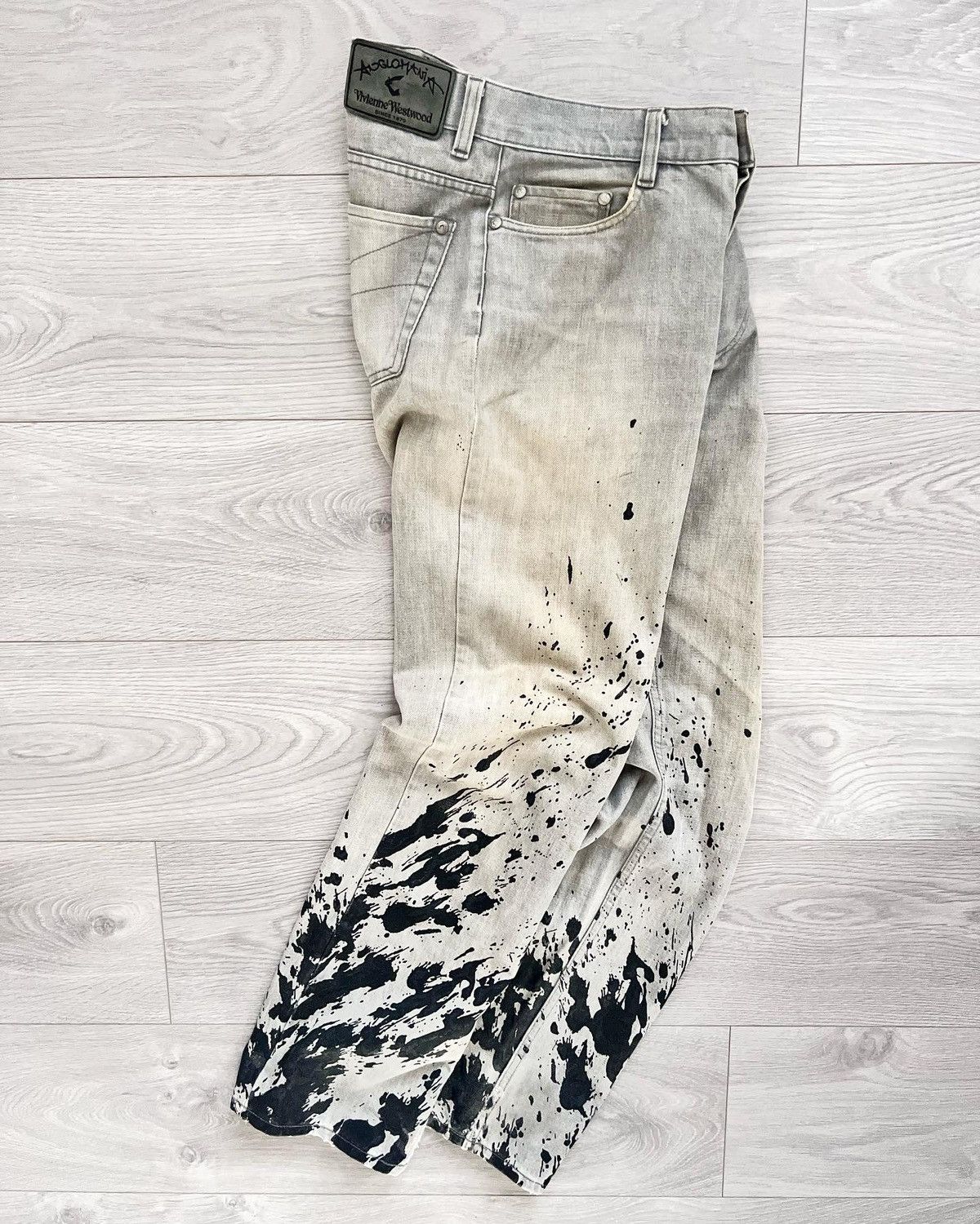Vivienne Westwood 1990s Paint Splatter Denim Jeans | Grailed