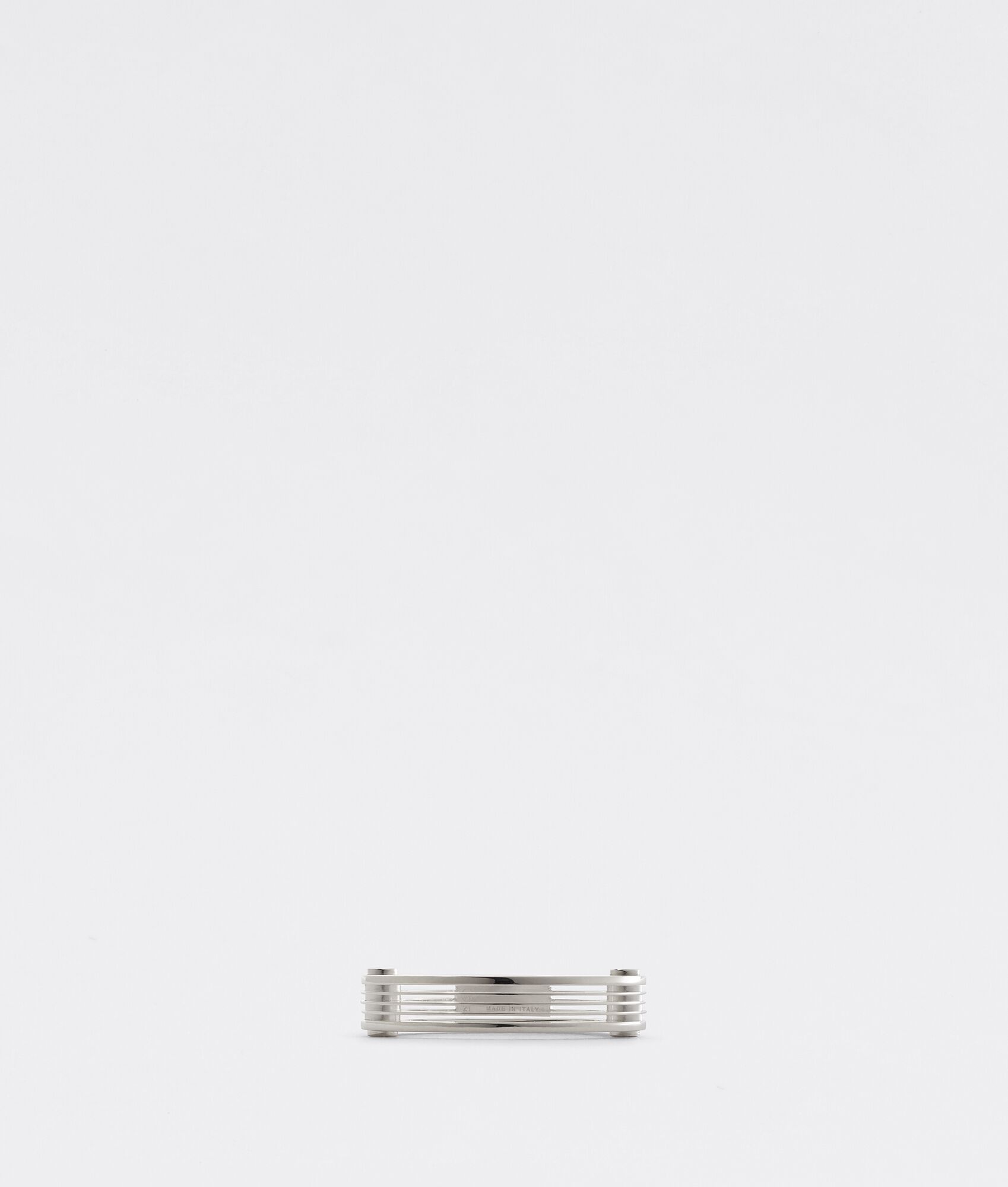 Bottega Veneta BOTTEGA VENETA RING GOLD SILVER CLEAR METALS LOGO | Grailed