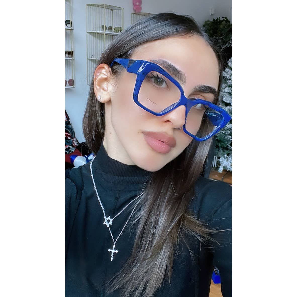 Prada NEW Prada PR09ZV Eyeglass Frames in Blue Marble | Grailed
