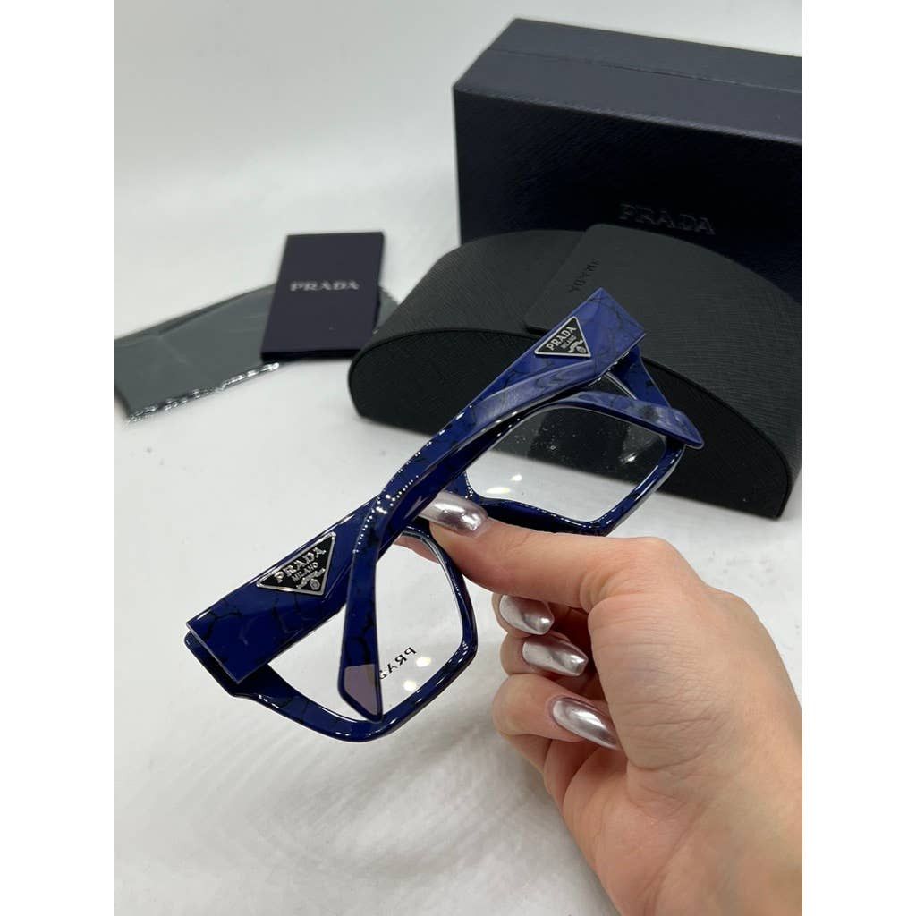 Prada NEW Prada PR09ZV Eyeglass Frames in Blue Marble | Grailed