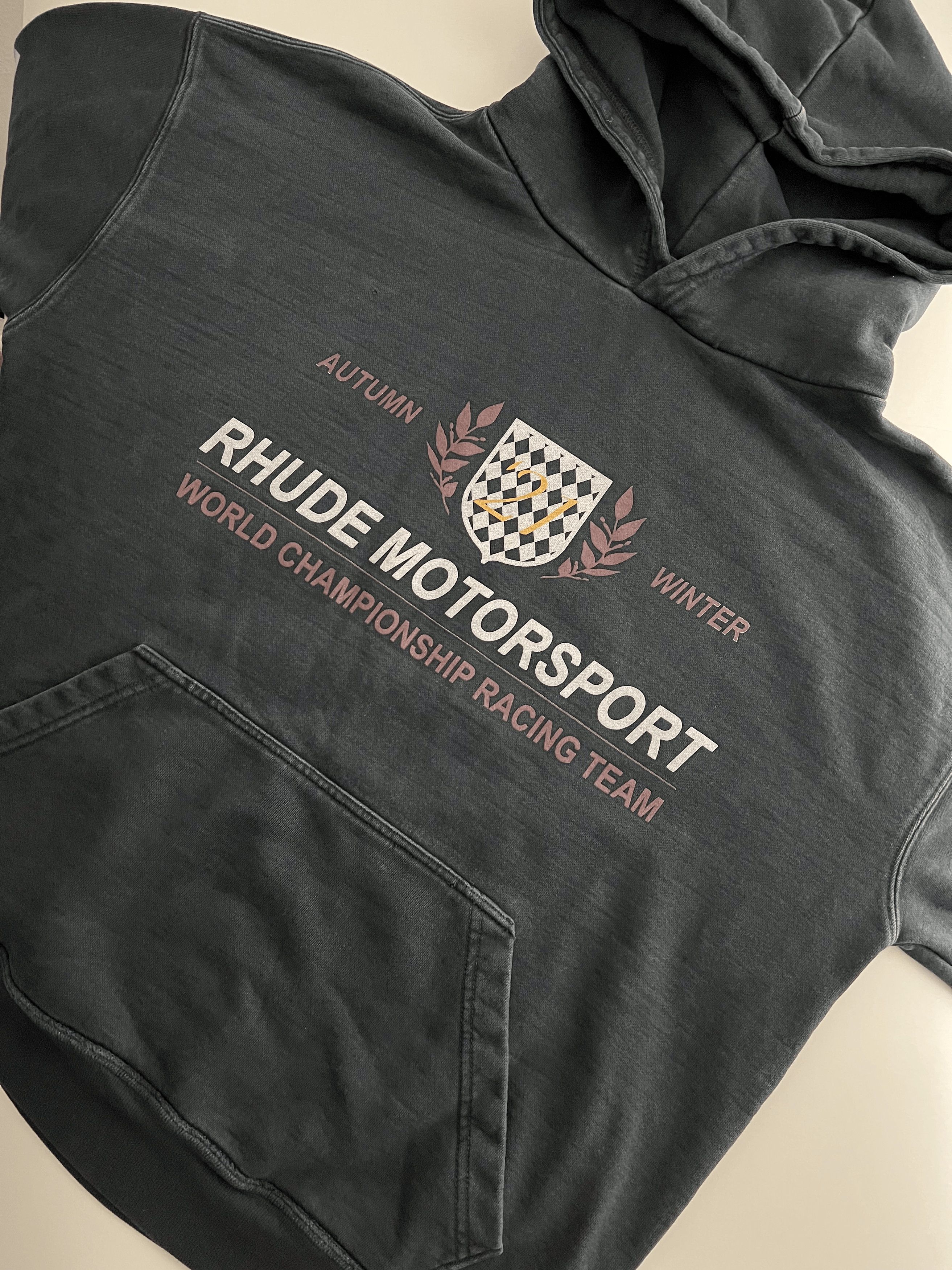 Rhude Rhude Motorsport Crest Logo Hoodie | Grailed