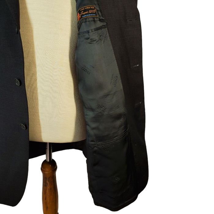 Designer Enzo Tovare 3 Button Suit Jacket Charcoal Gray | Grailed