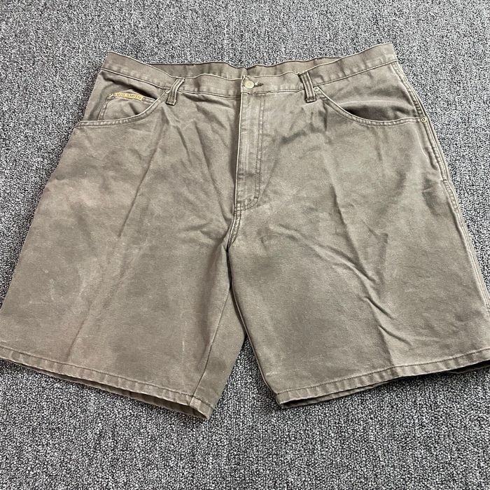 Vintage Big Smith Denim Shorts Mens Size 42 Brown Cotton Utility | Grailed