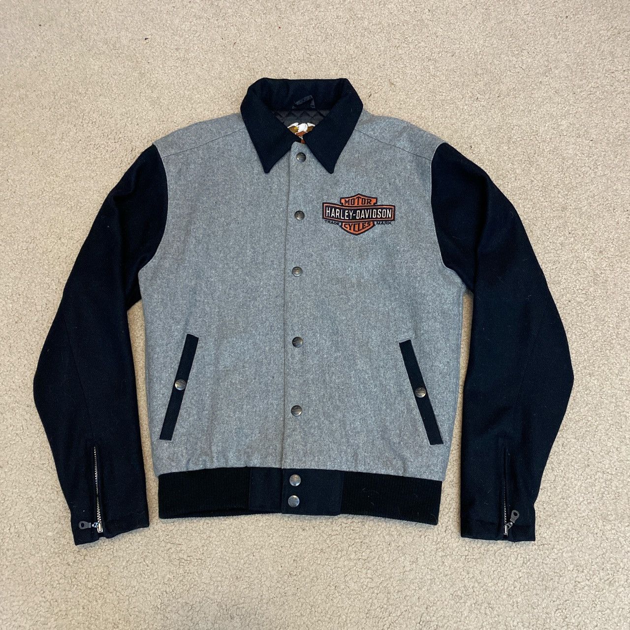 Harley Davidson Harley Davidson Wool Letterman Style Jacket | Grailed