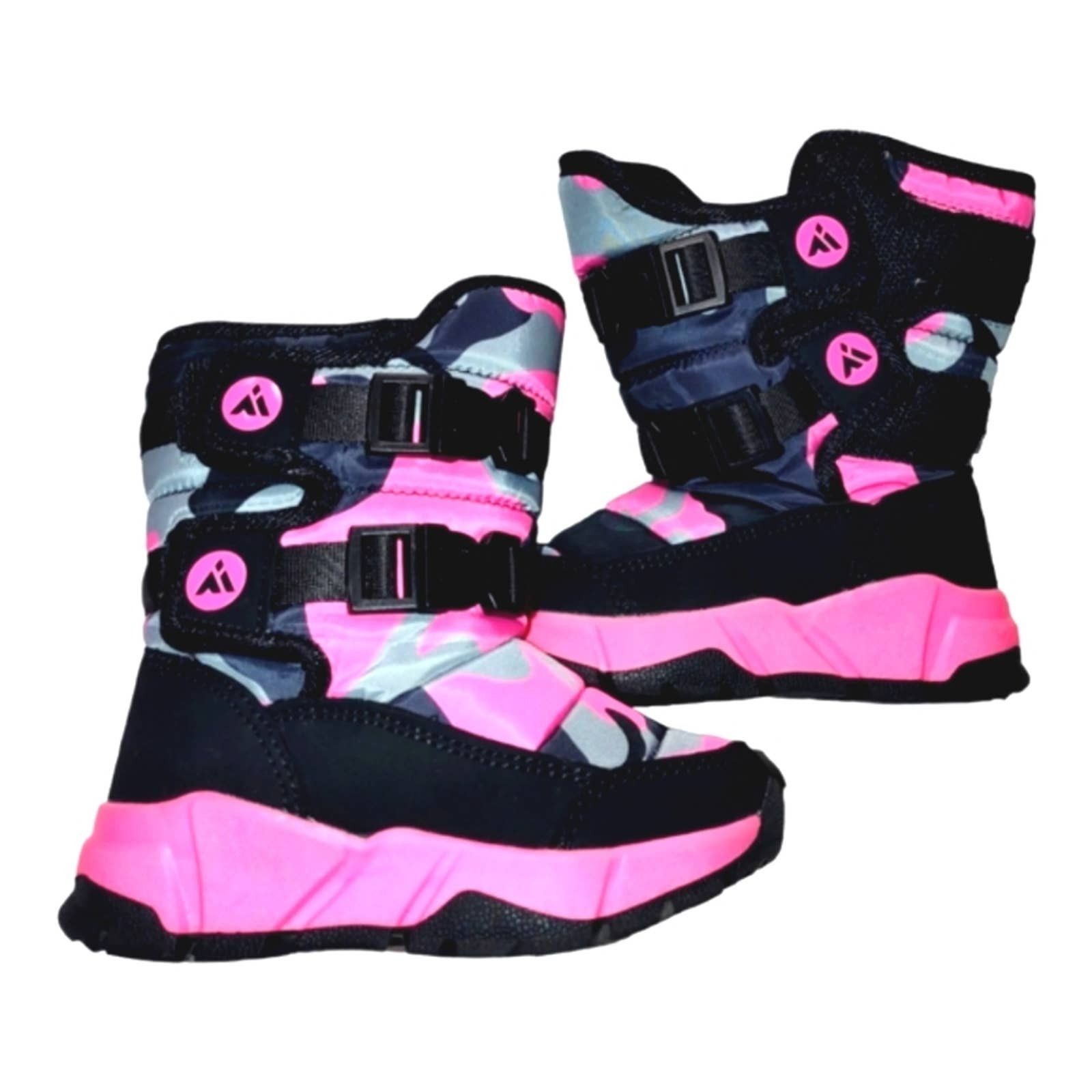 Walmart Toddler Girls Pink and Black Camo Winter Snow Boots Sz 7 | Grailed