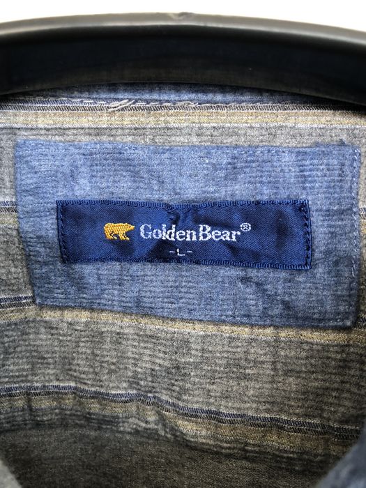 Golden Bear Golden Bear Striped Design Flannel Shirt 👕 | Grailed