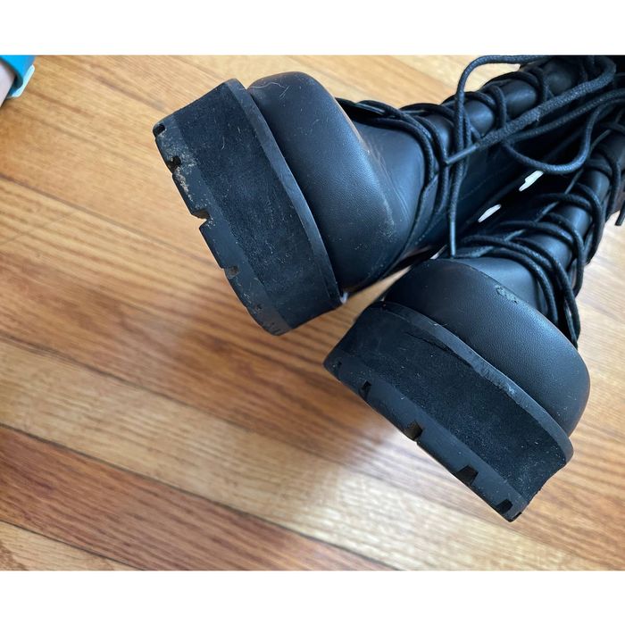 UNIF UNIF Reverb Platform Leather Boots | Grailed