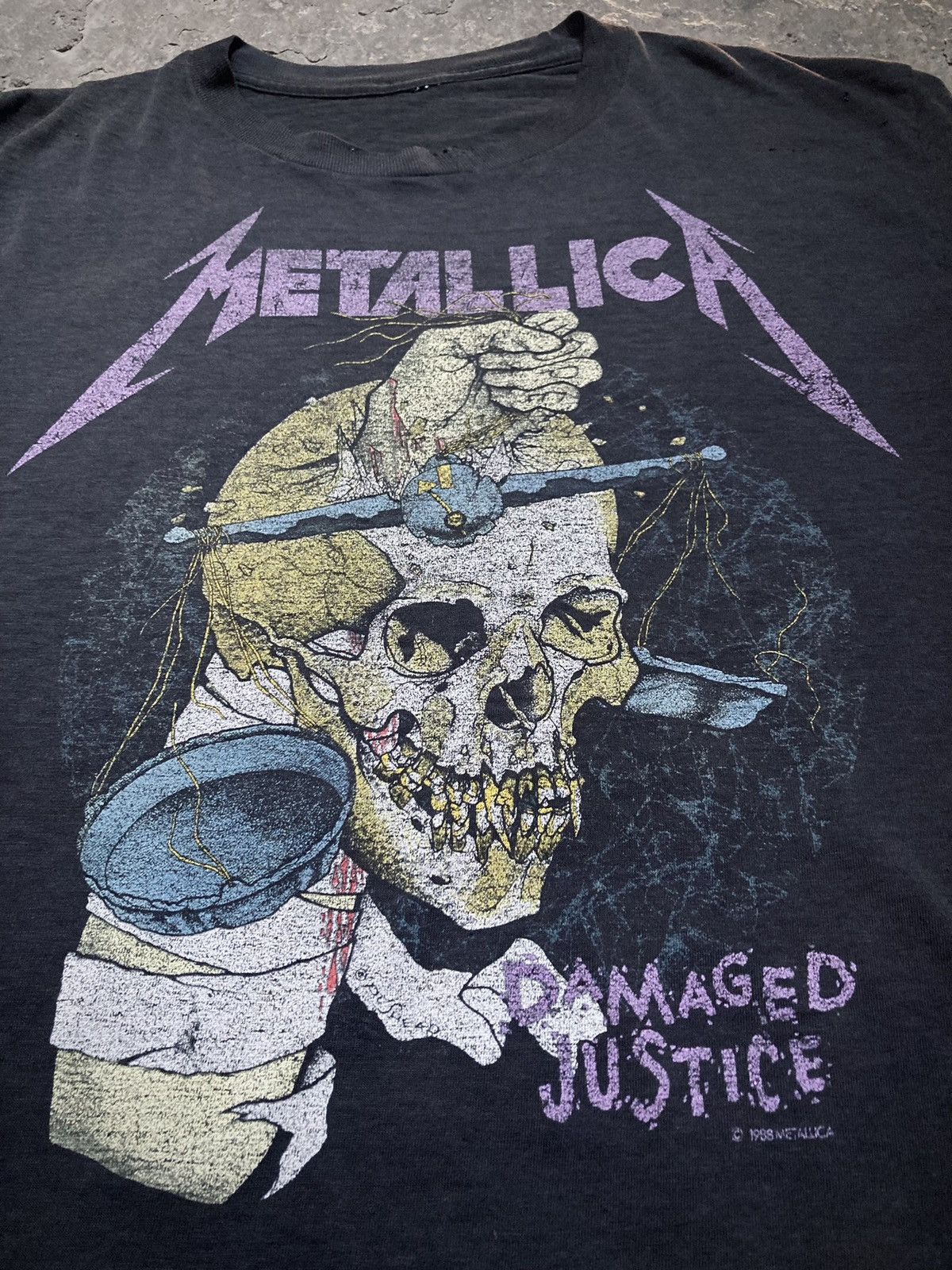 Vintage Vintage ‘88 Pushead Metallica Damaged Justice Summer Tour | Grailed