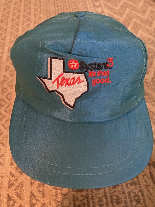 Vintage Texas Texaco System 3 Trucker Vintage Snapback Hat Cap satin ...