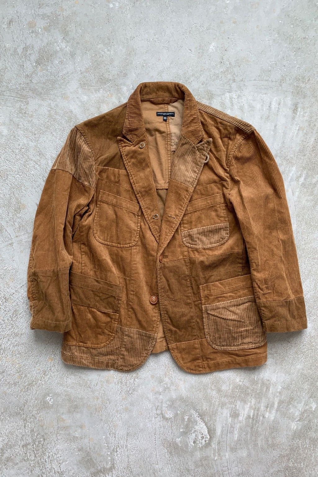 Engineered Garments Patchwork Corduroy Bedford Jacket - 8W Chestnut ...