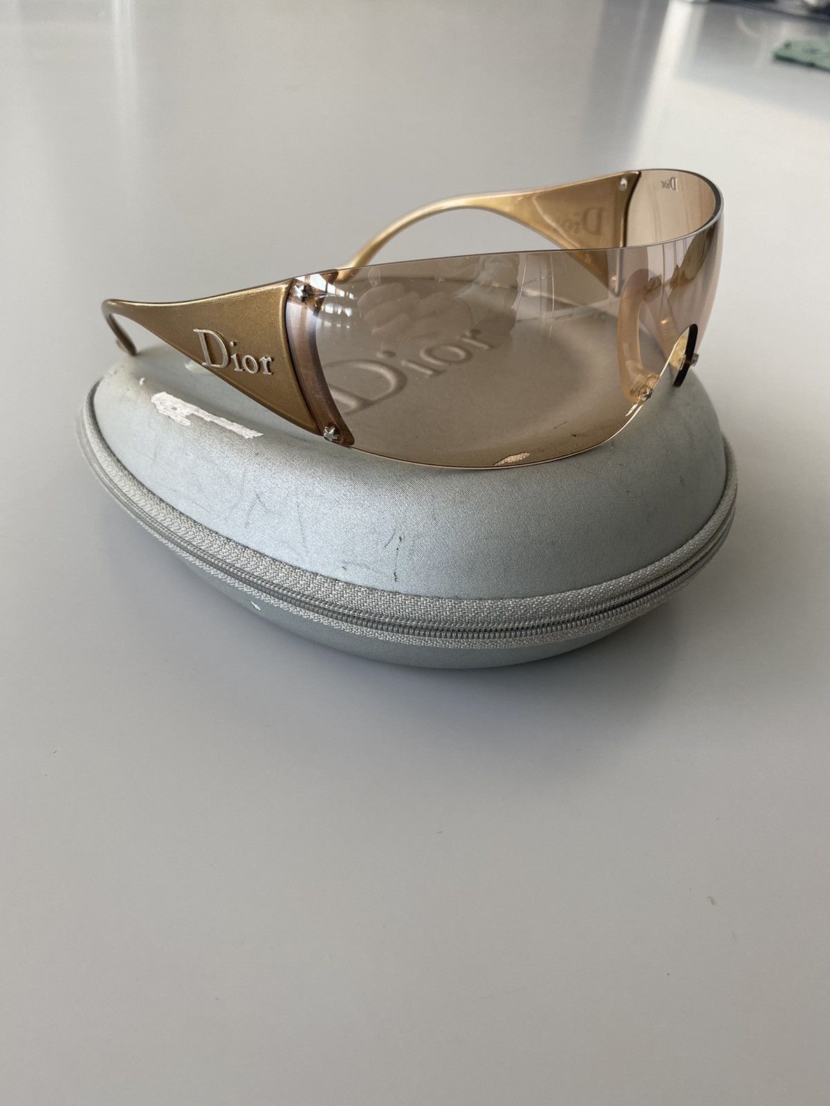 Dior Ski mask 6 sunglasses gold | Grailed