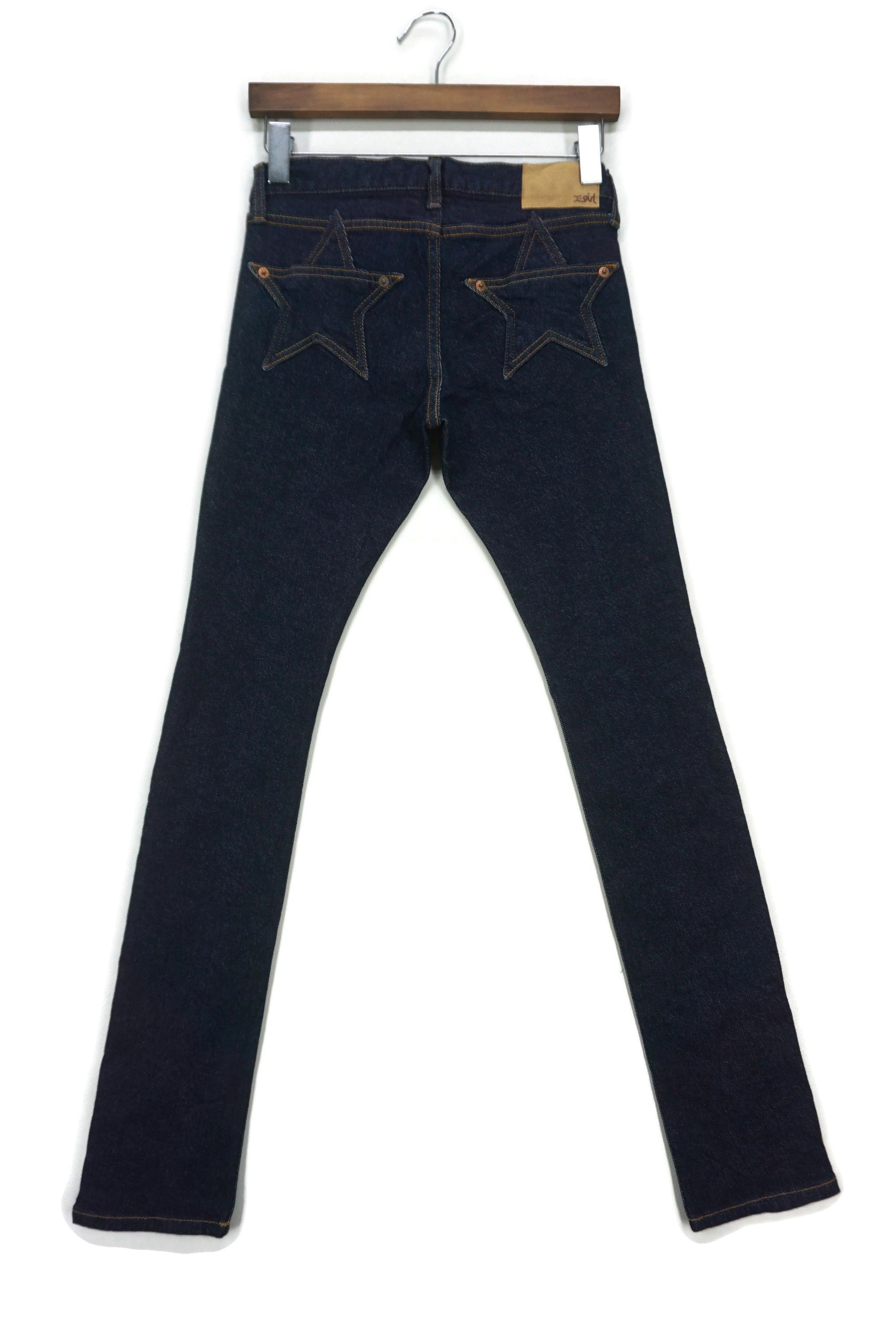 Japanese Brand X-Girl Skinny Punk Star Shape Pocket Sonic Youth Kim ...