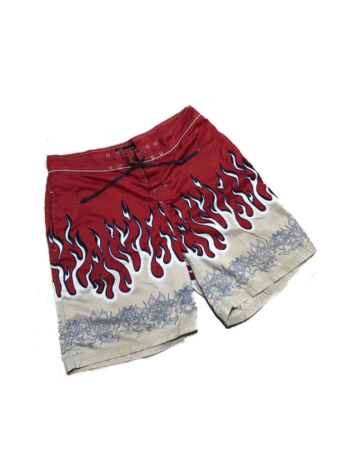 Vintage Y2K No Boundaries flame Swim Trunks | Grailed