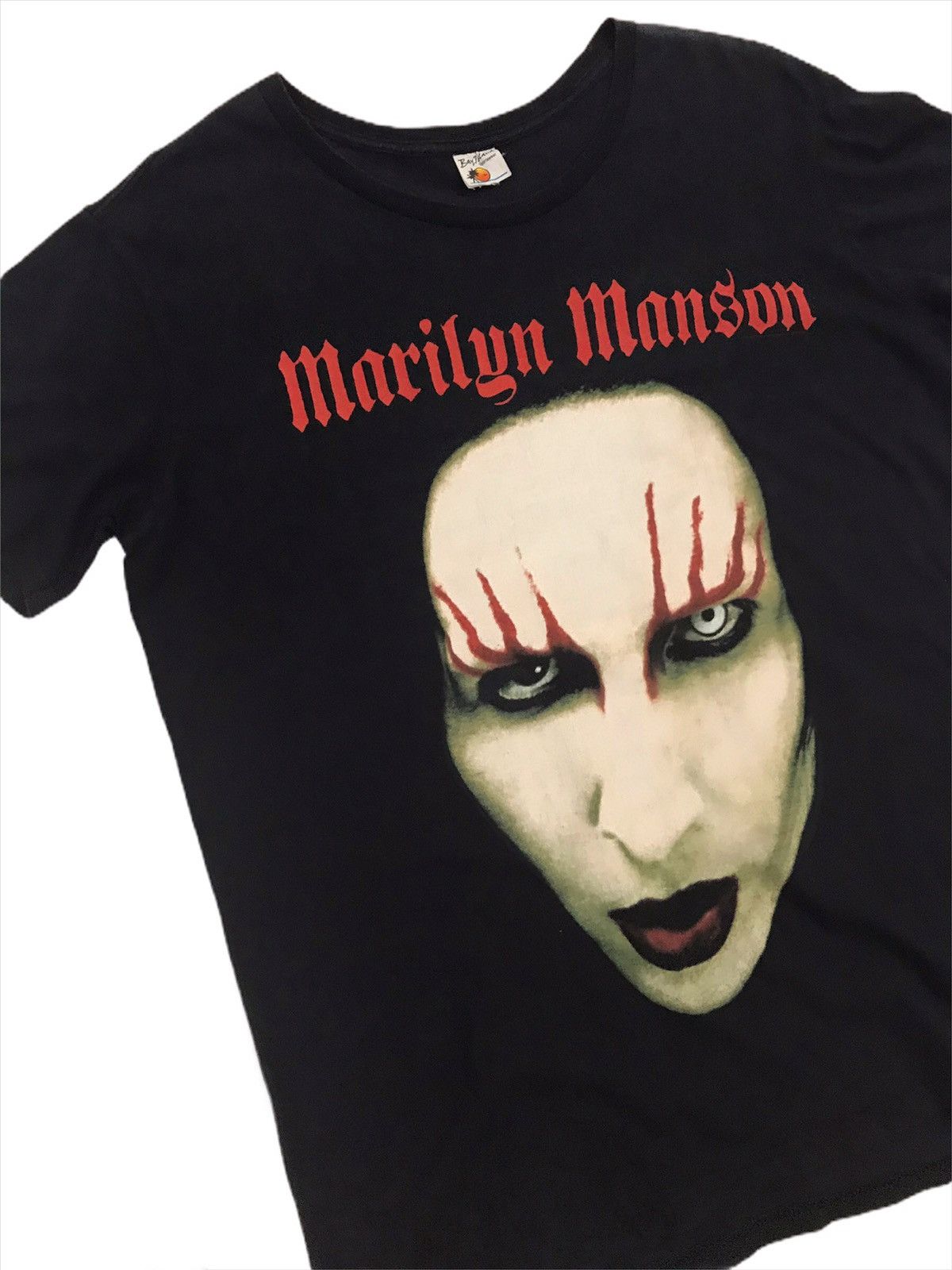 Band Tees × Vintage Vintage Marilyn Manson Red Lips Face Graphic Tour ...