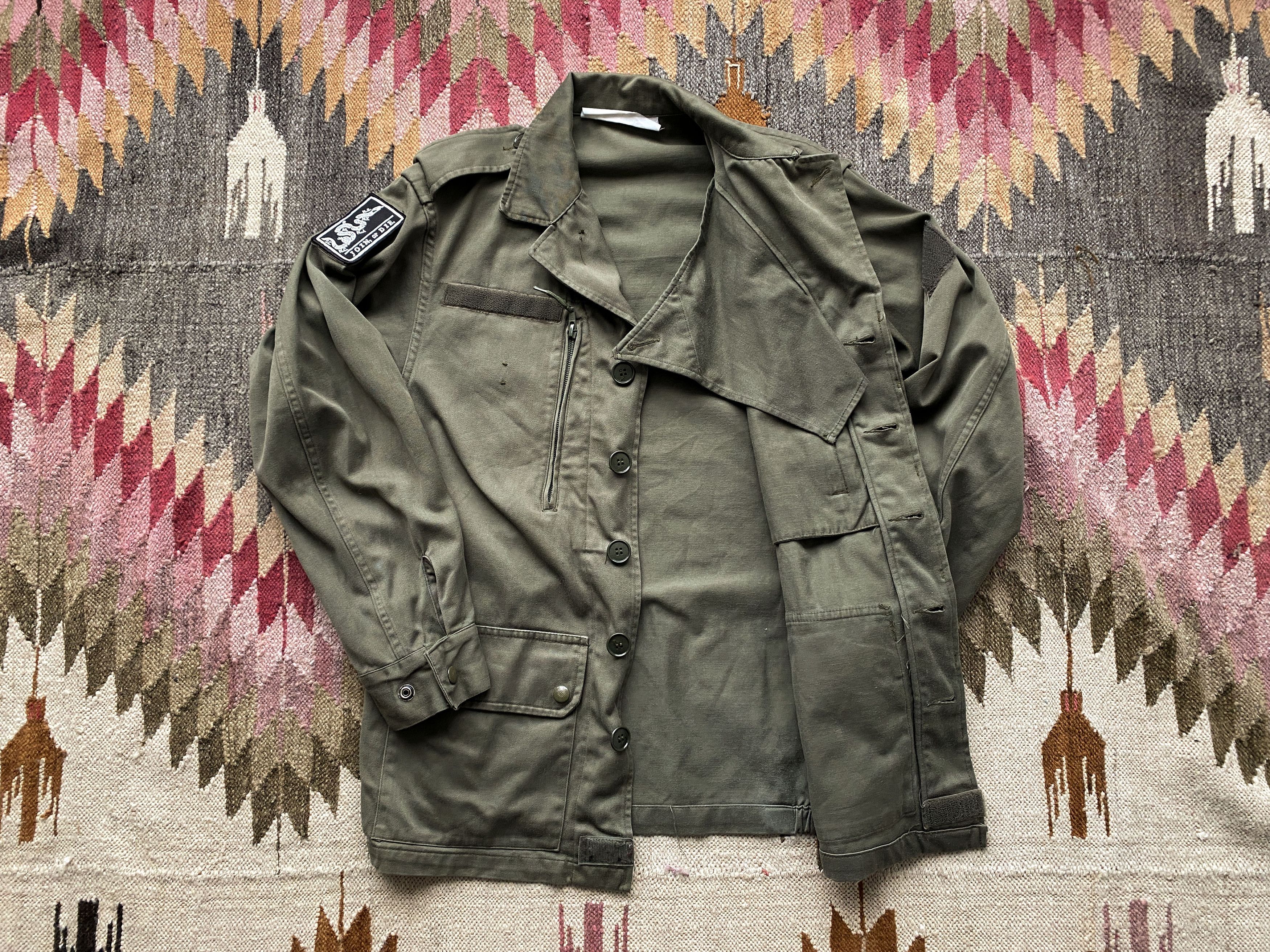 Vintage 80s Vintage French Army Military Olive F1 Work Jacket | Grailed