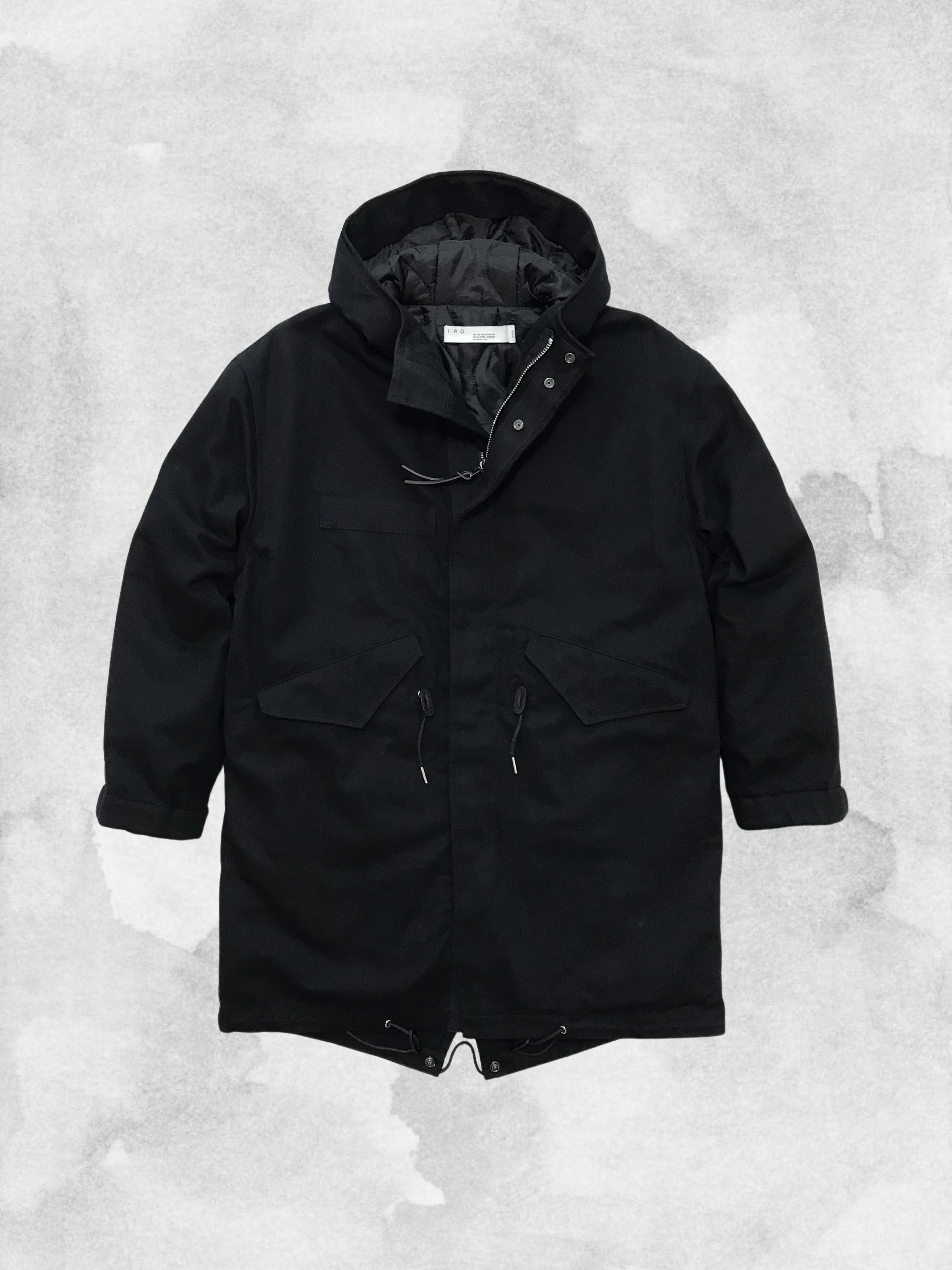 Iro IRO Paris Bareamen Parka Black Men’s Jacket Coat RRP $900 | Grailed