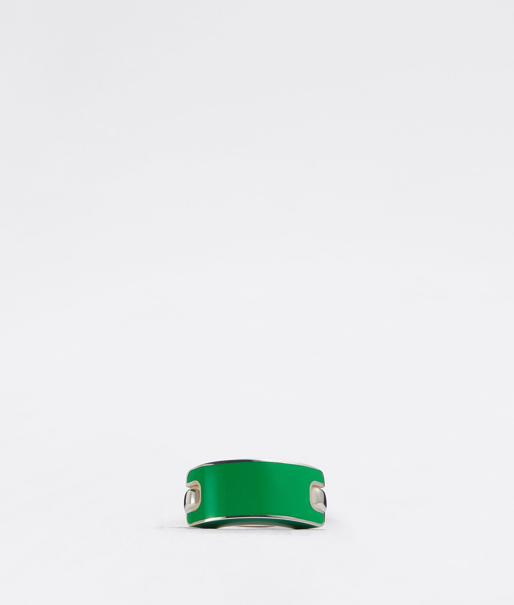 Bottega Veneta BOTTEGA VENETA RING GOLD SILVER CLEAR METALS LOGO | Grailed