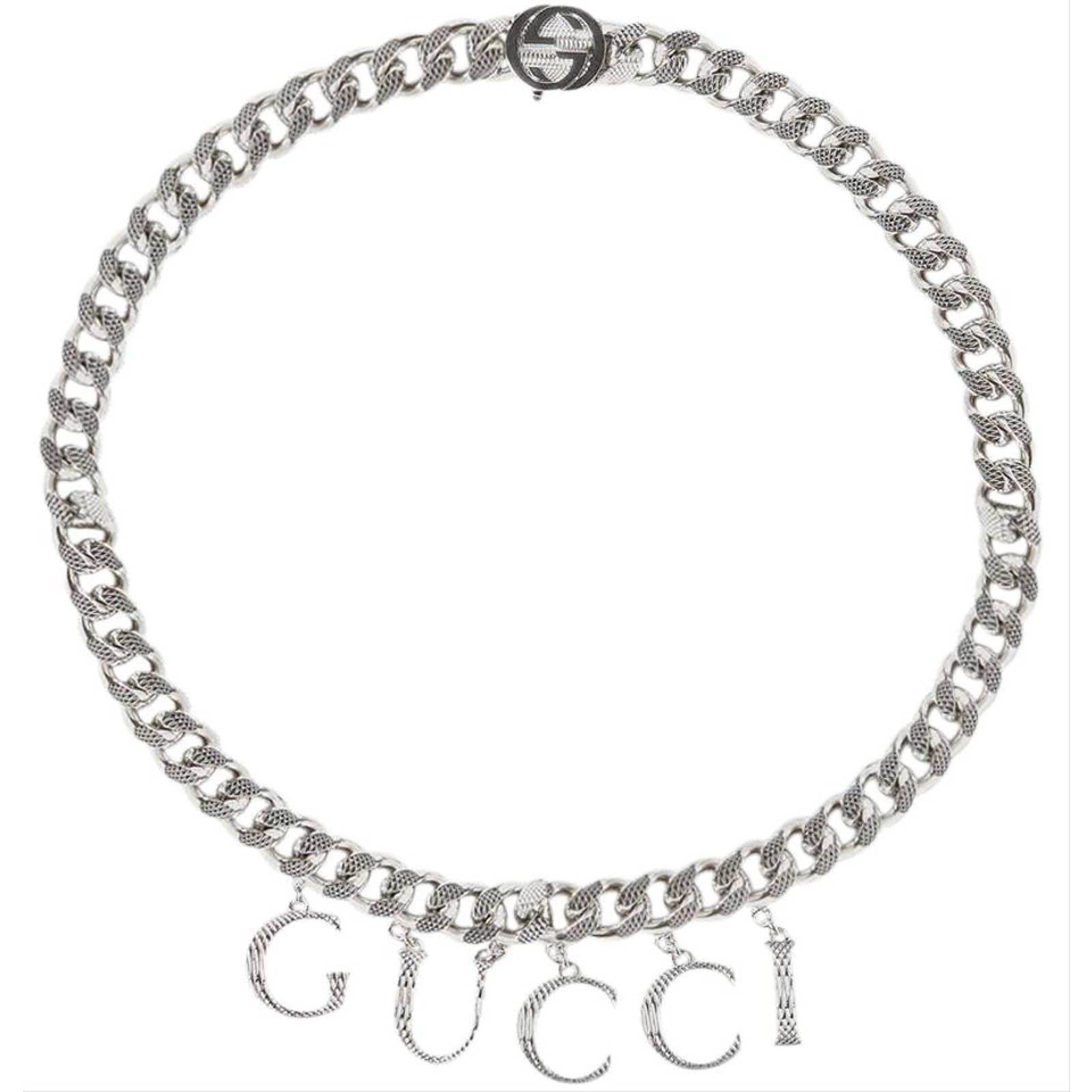 Gucci Gucci Logo Script Silver Logo Chain | Grailed