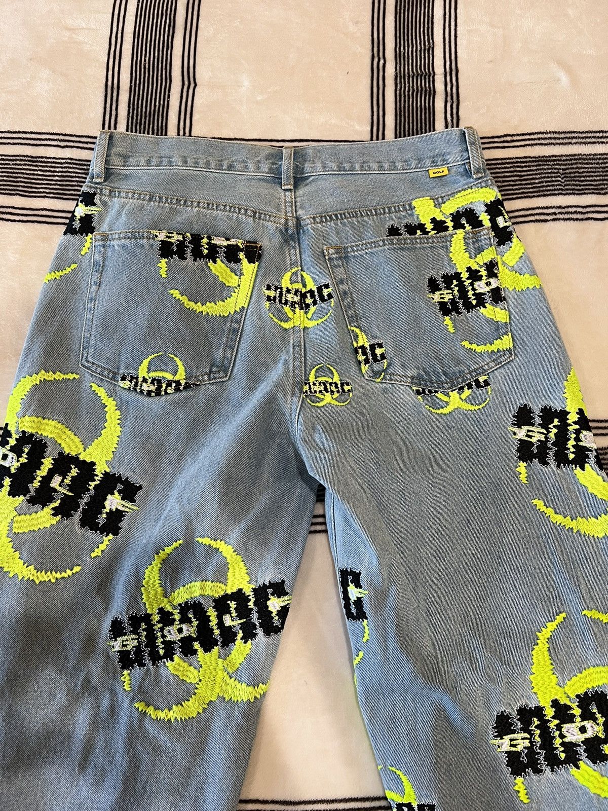 Golf Wang × Golf le Fleur × Tyler The Creator Biohazard Jeans | Grailed