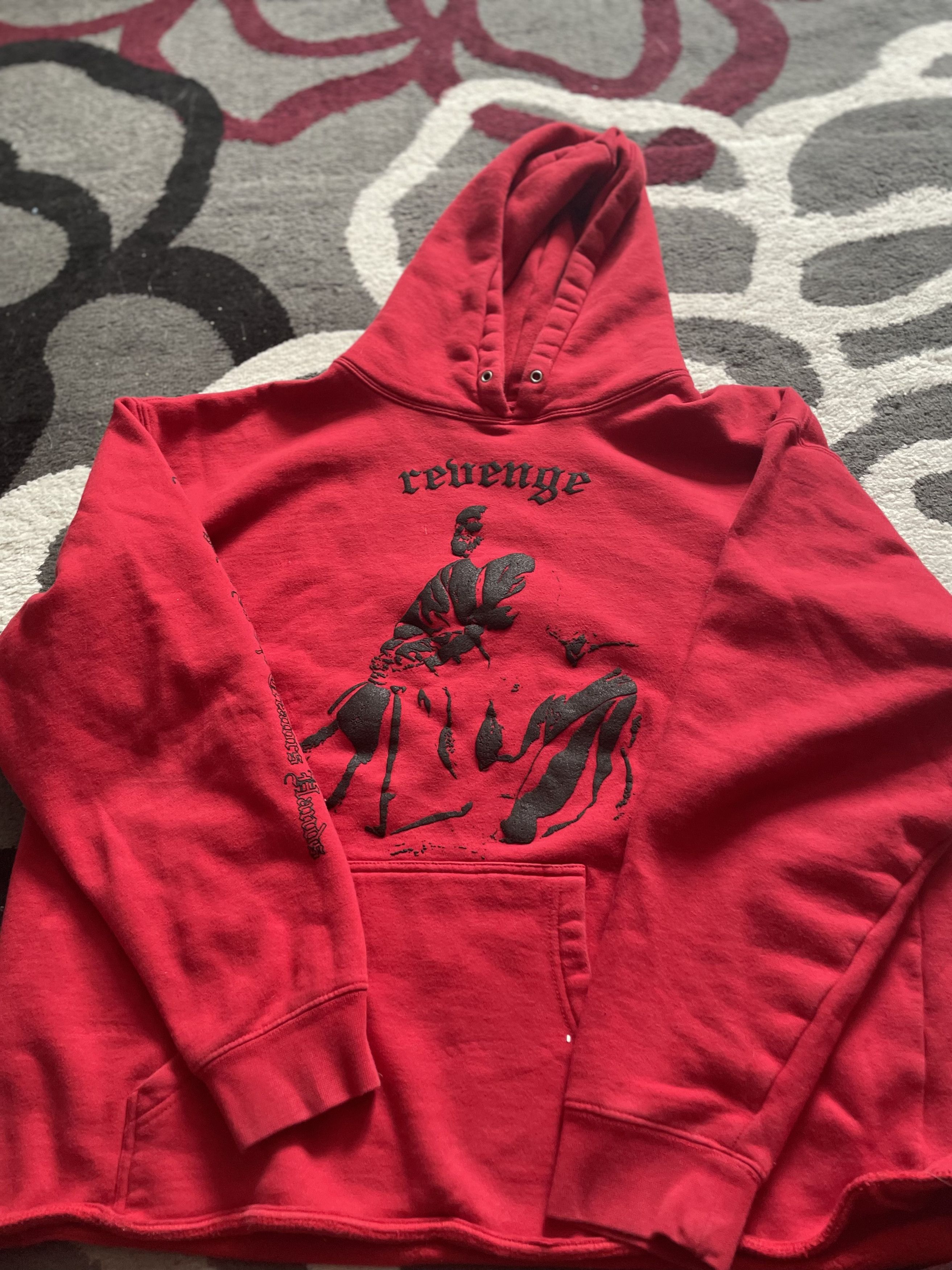 Revenge Revenge red renaissance hoodie | Grailed