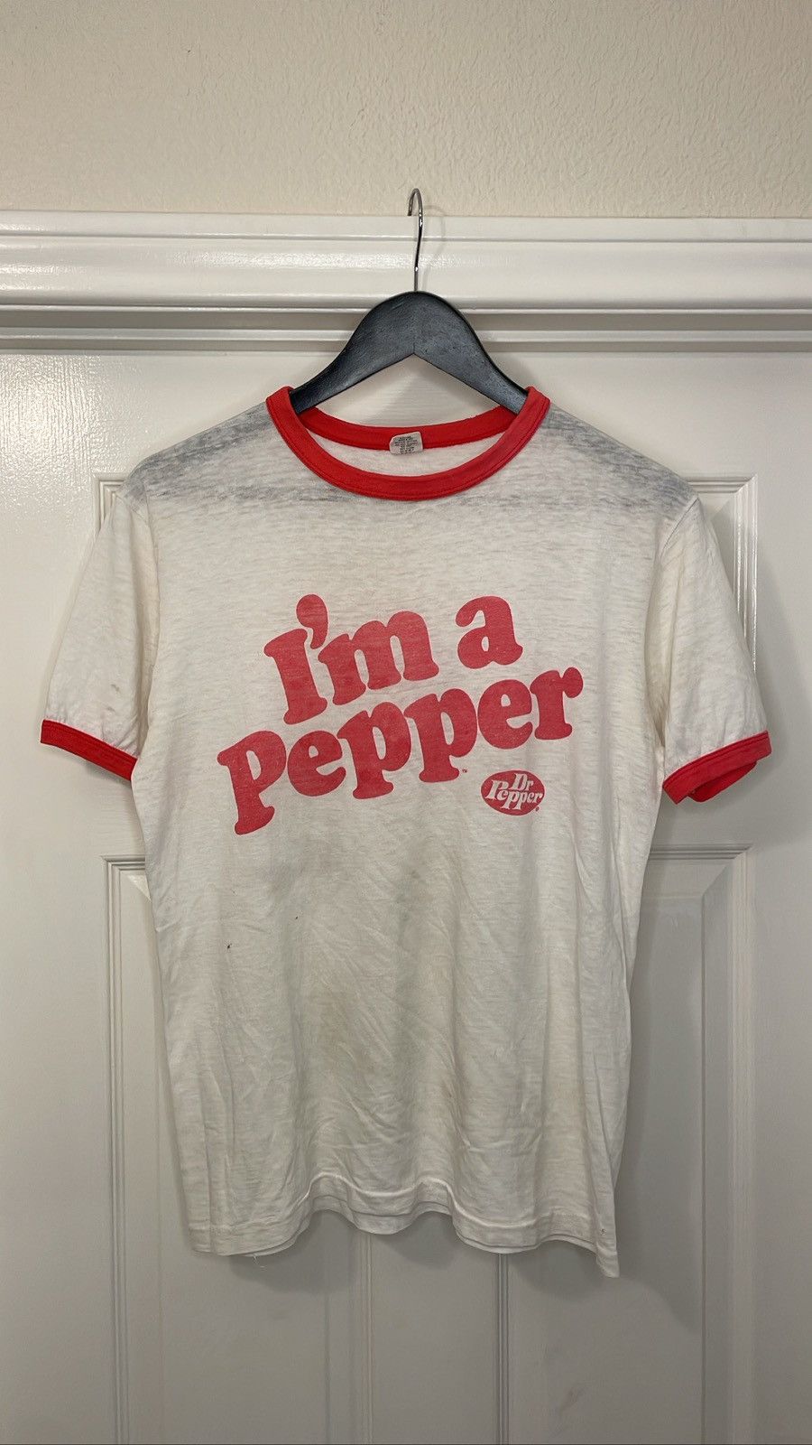 American Classics × Hanes × Vintage 1980 DR PEPPER Hanes ringer tee ...
