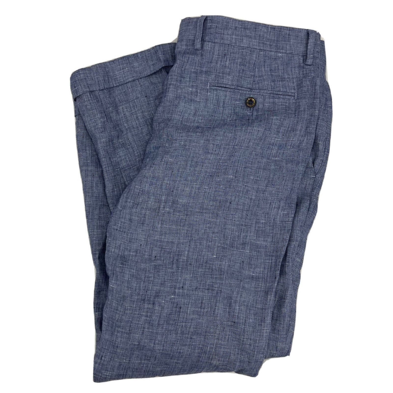 Murano Murano Baird McNutt 100% Linen Pants Alex Slim Fit Cuffed Light ...