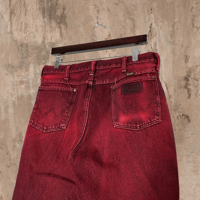 Vintage Vintage Blood Red Wrangler Jeans Relaxed Fit Made in USA 90s ...