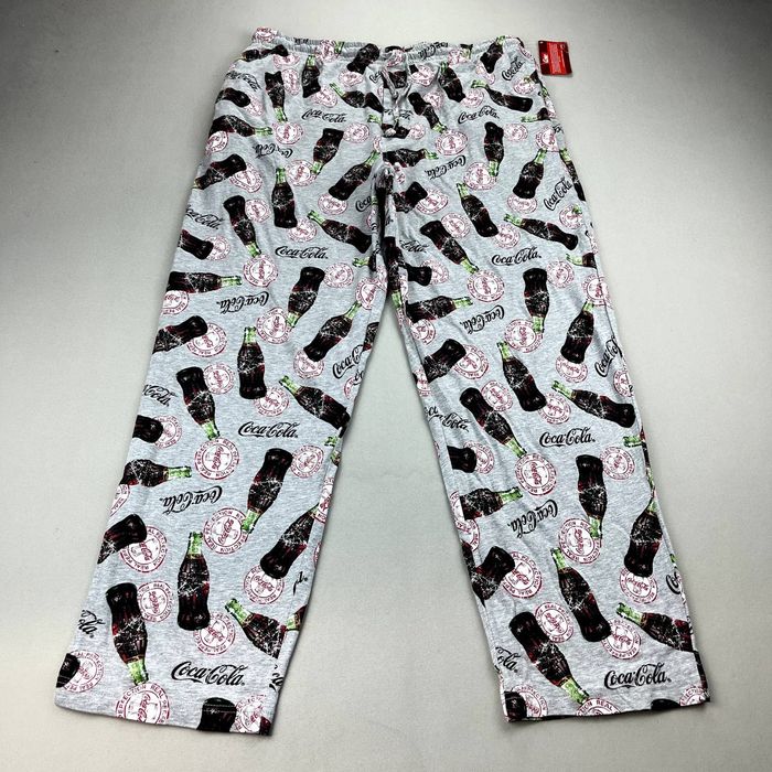 Coca Cola Coca Cola Pajama Pants XL Gray Stretch Soda Drink Sleepwear ...